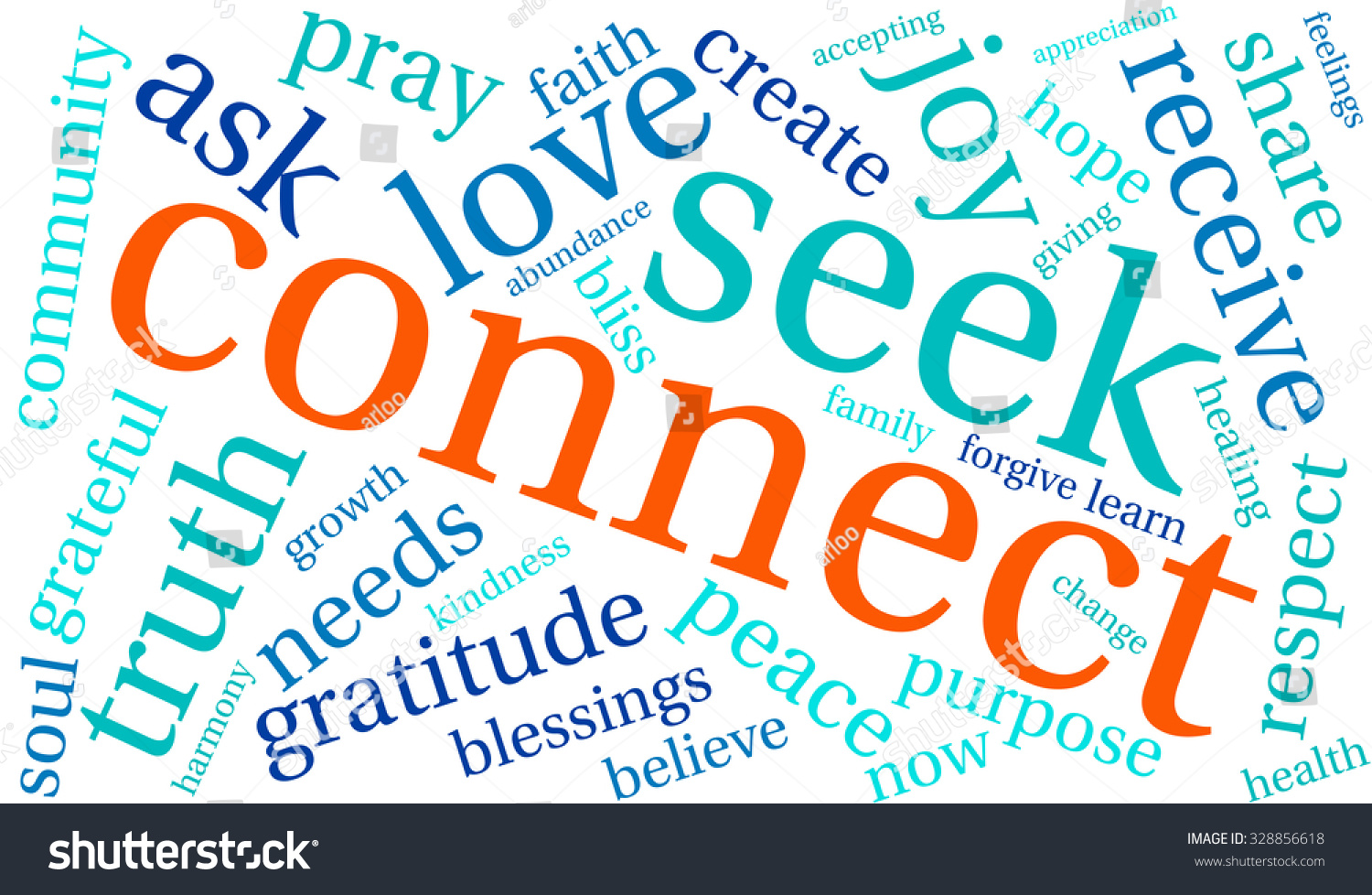 Connect Word Cloud On White Background Stock Vector (Royalty Free ...