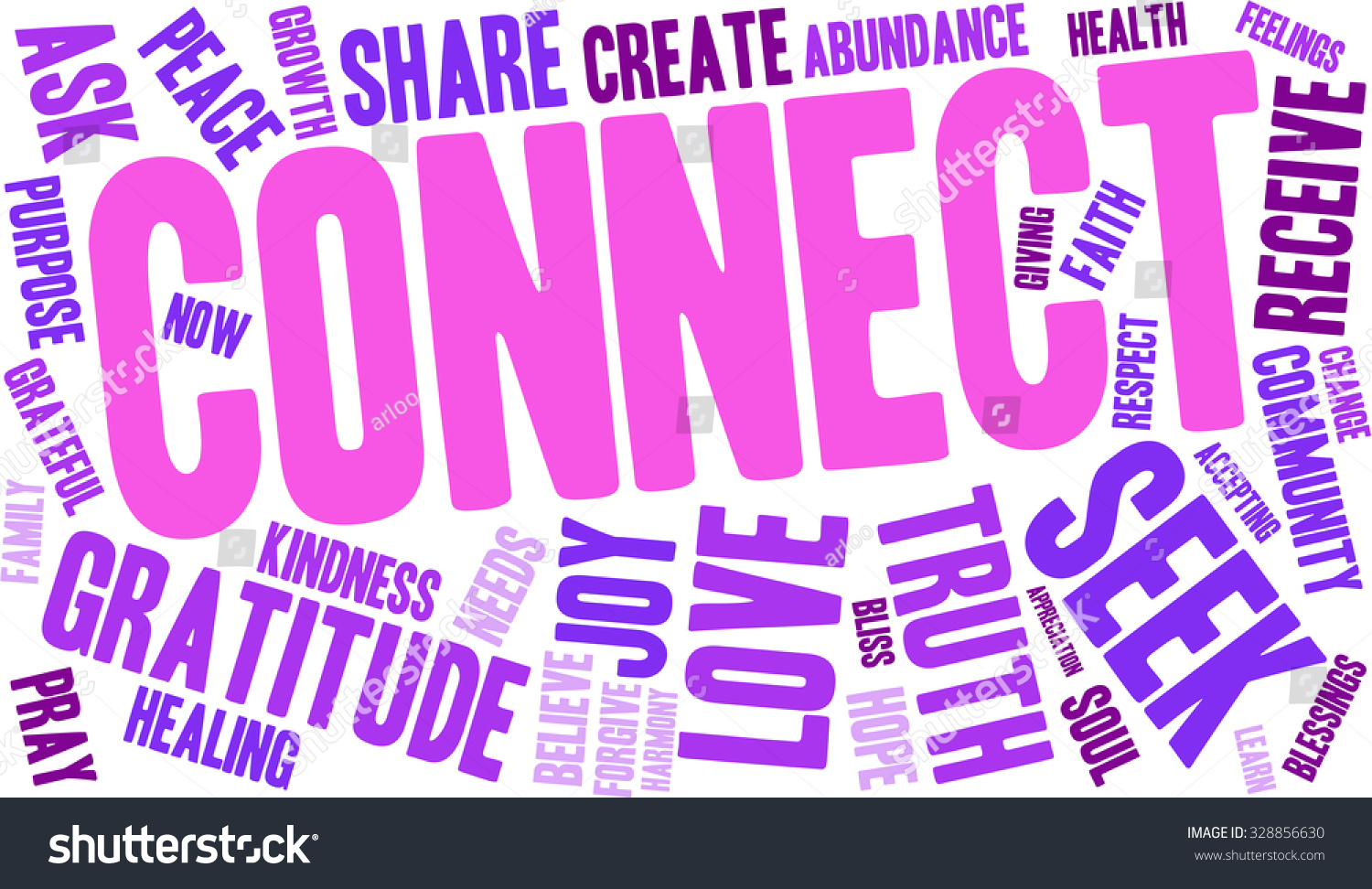 Connect Word Cloud On White Background Stock Vector (Royalty Free ...