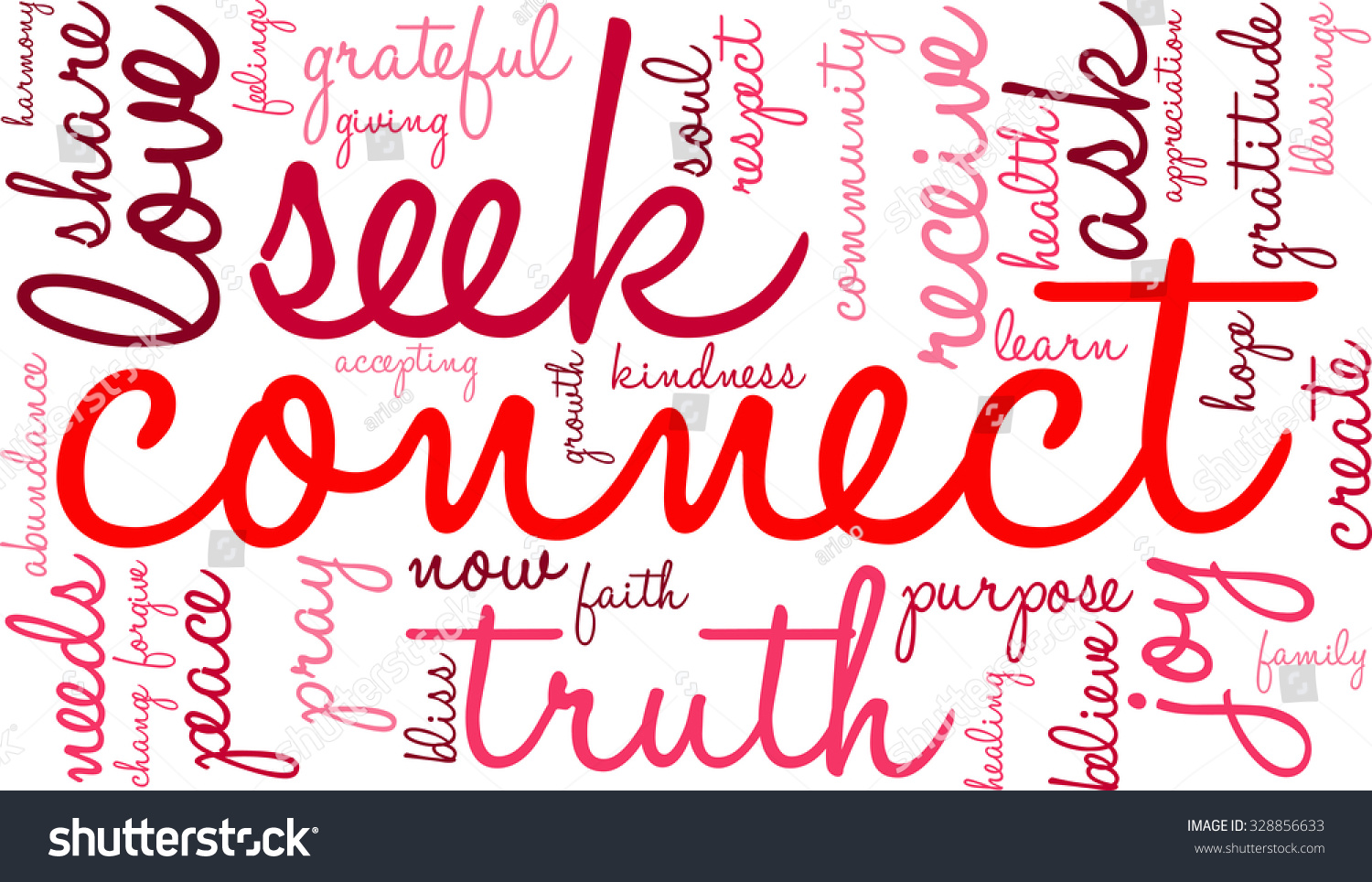 Connect Word Cloud On White Background Stock Vector (Royalty Free ...