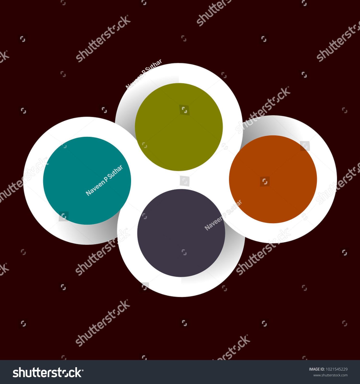 Connected Circles Vector Illustration Stock Vector (Royalty Free ...