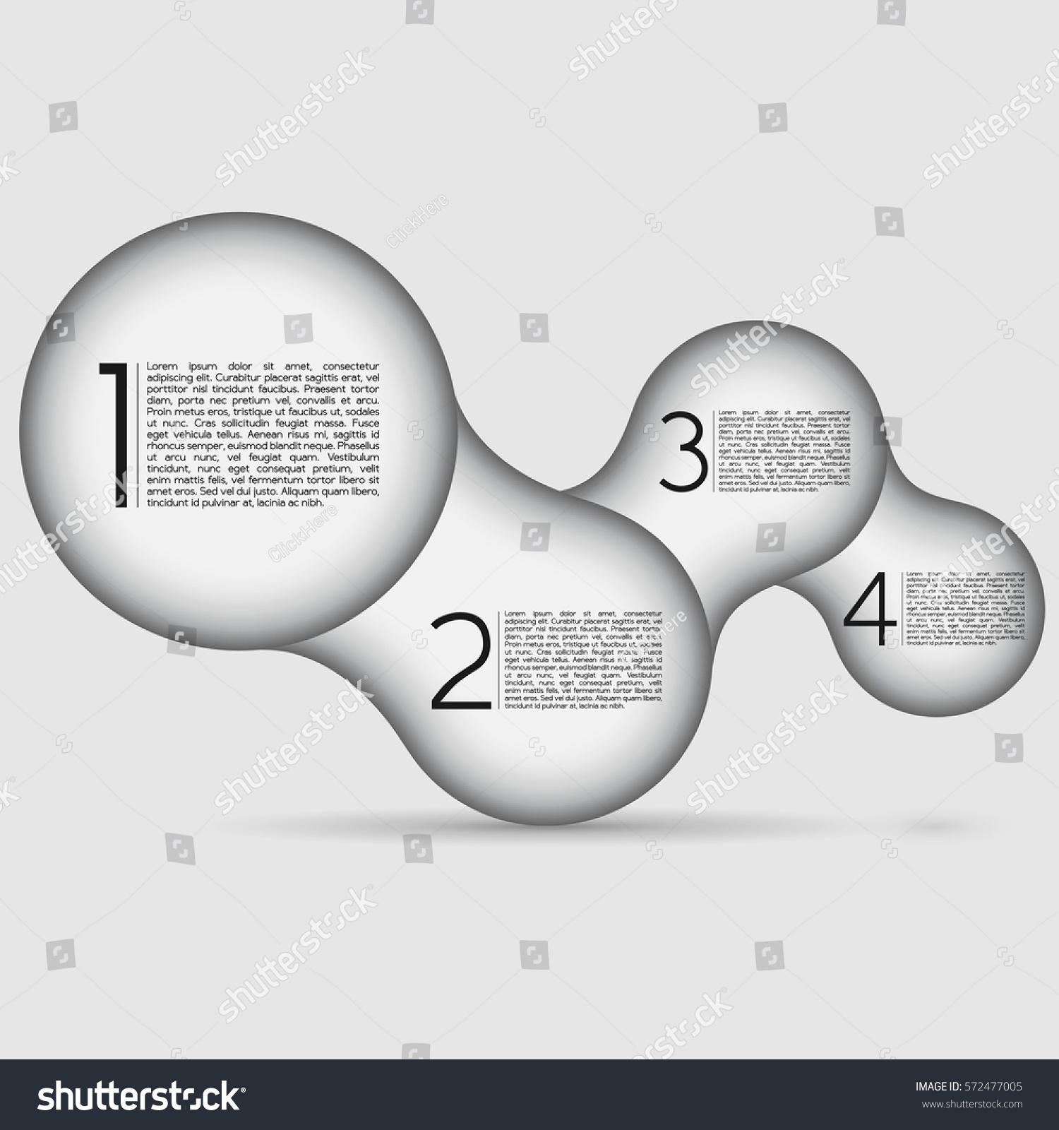 Connecting Circles Inner Shadow Modern Design: vector de stock (libre ...
