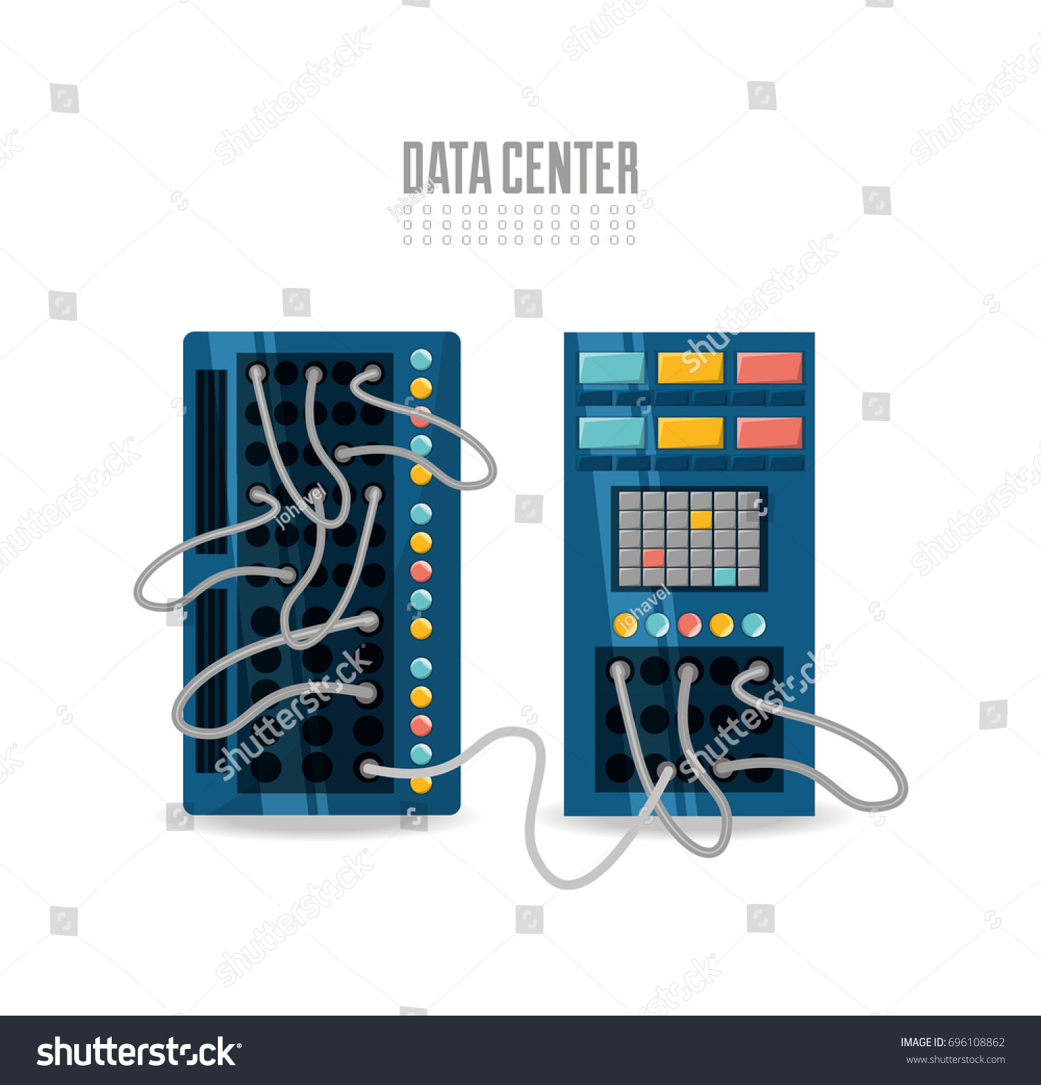 Connecting Information Data Center Stock Vector (Royalty Free ...
