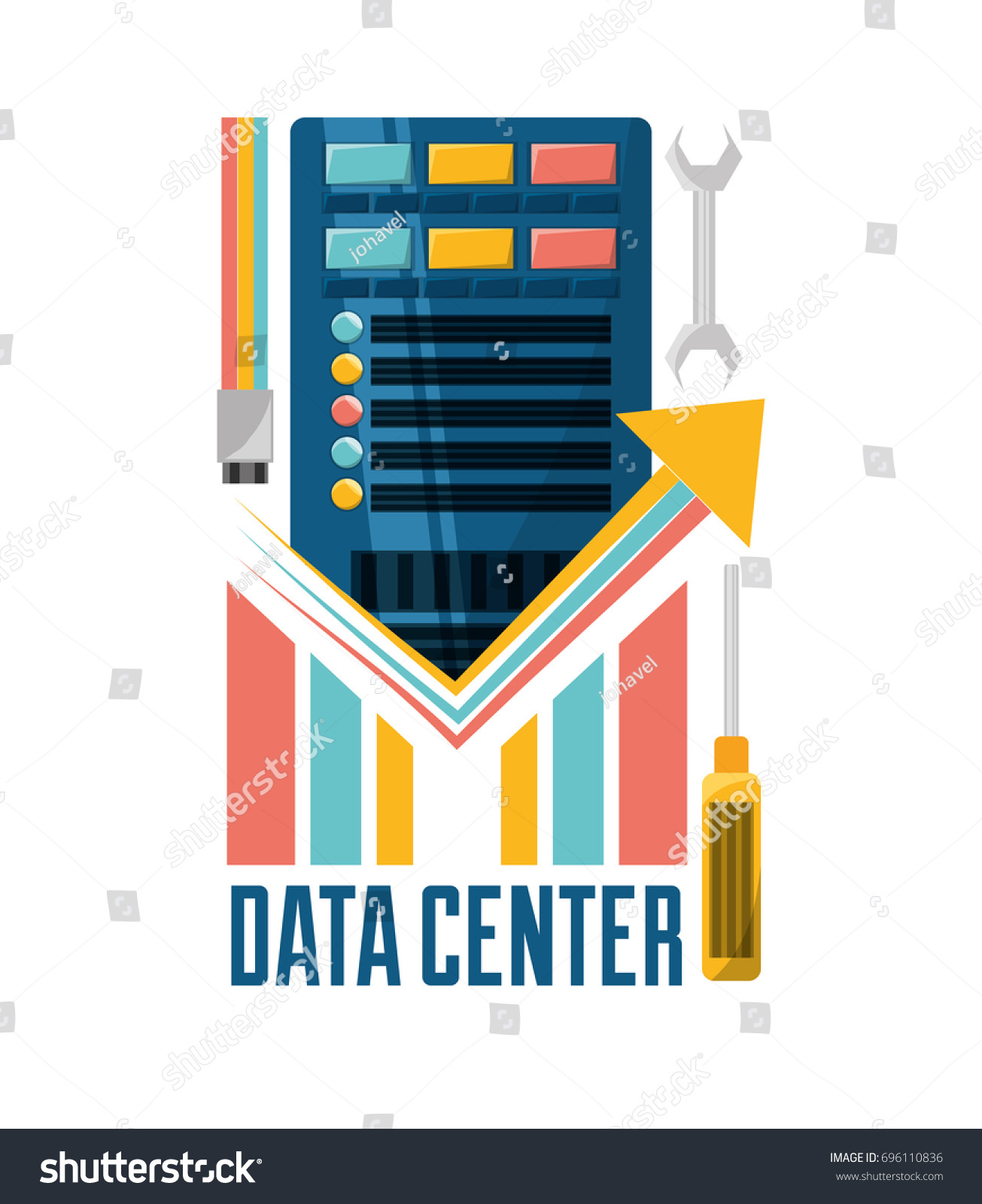 Connecting Information Data Center Stock Vector (Royalty Free ...