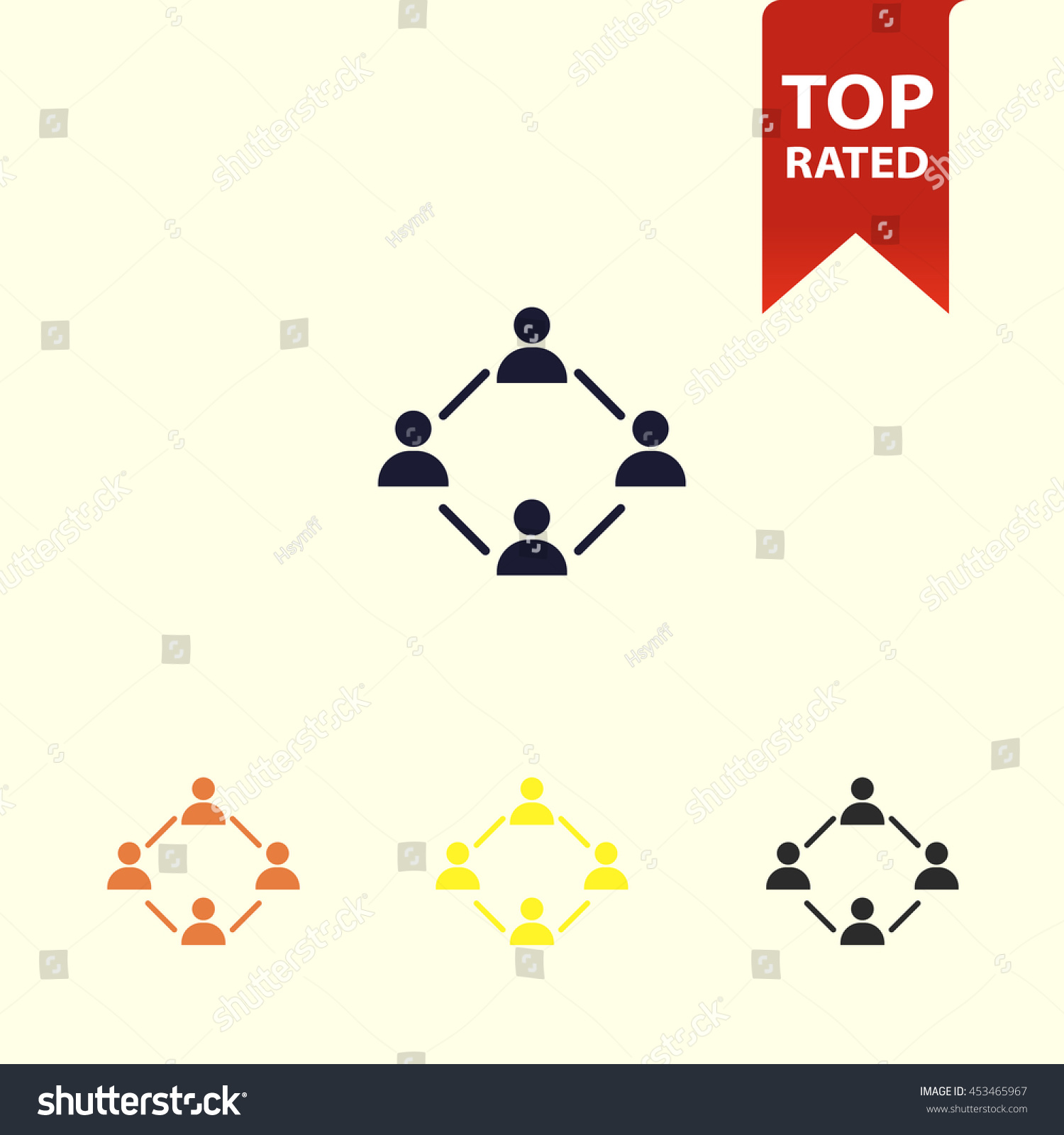 Connecting People Icon Stock Vector (Royalty Free) 453465967