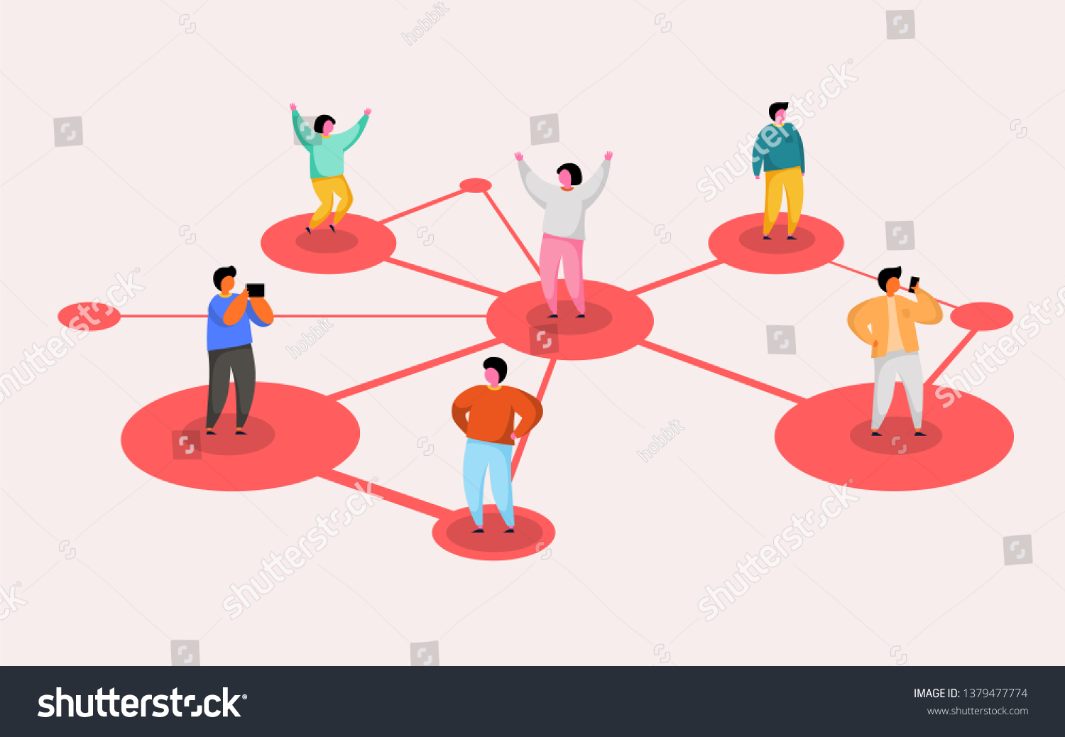 Connecting People Social Network Concept Refer Stock Vector (Royalty ... Connecting People Social Network Concept Refer Stock Vector (Royalty ...