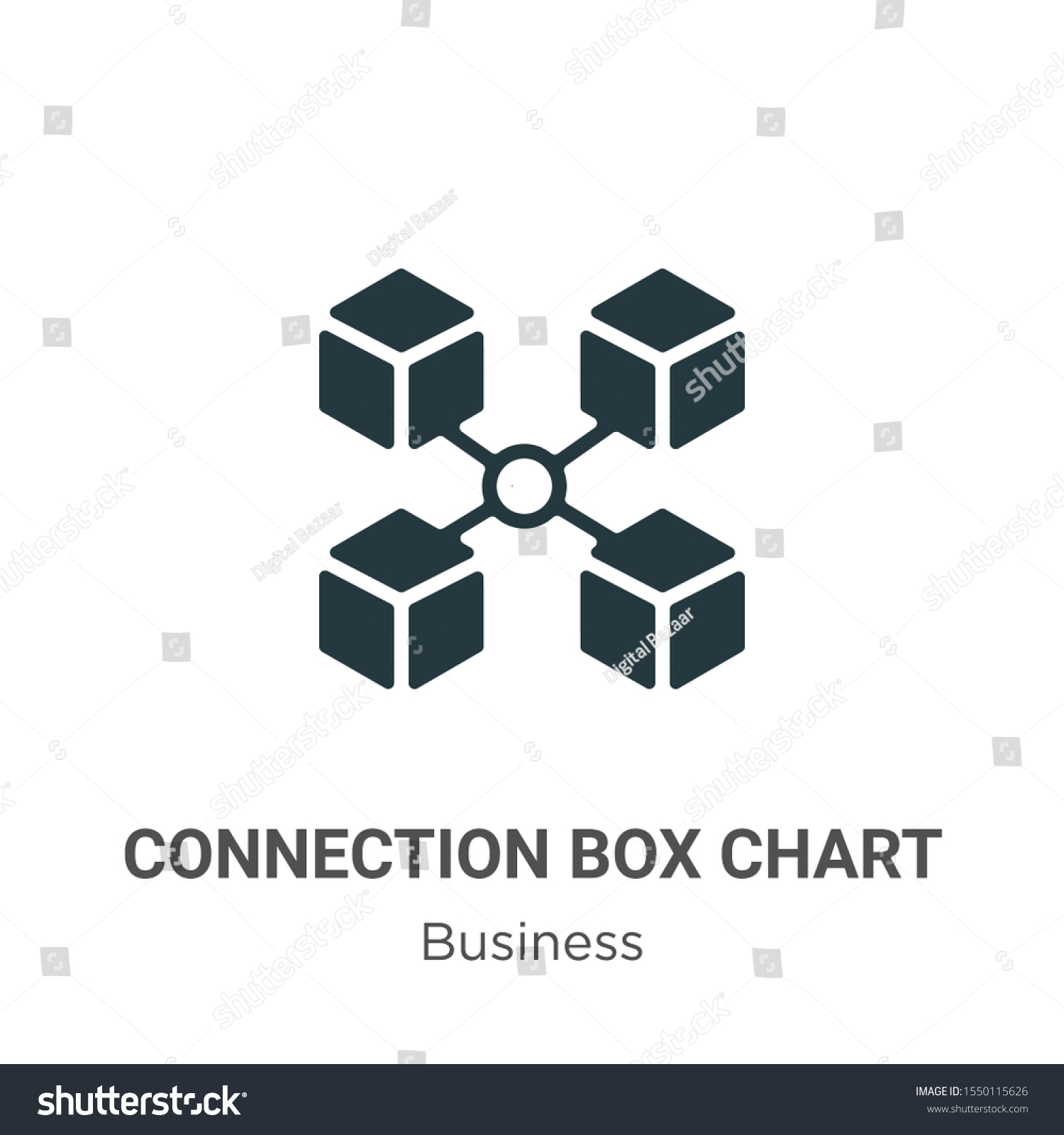 Connection Box Chart Vector Icon On Stock Vector (Royalty Free) 1550115626 Connection Box Chart Vector Icon On Stock Vector (Royalty Free) 1550115626