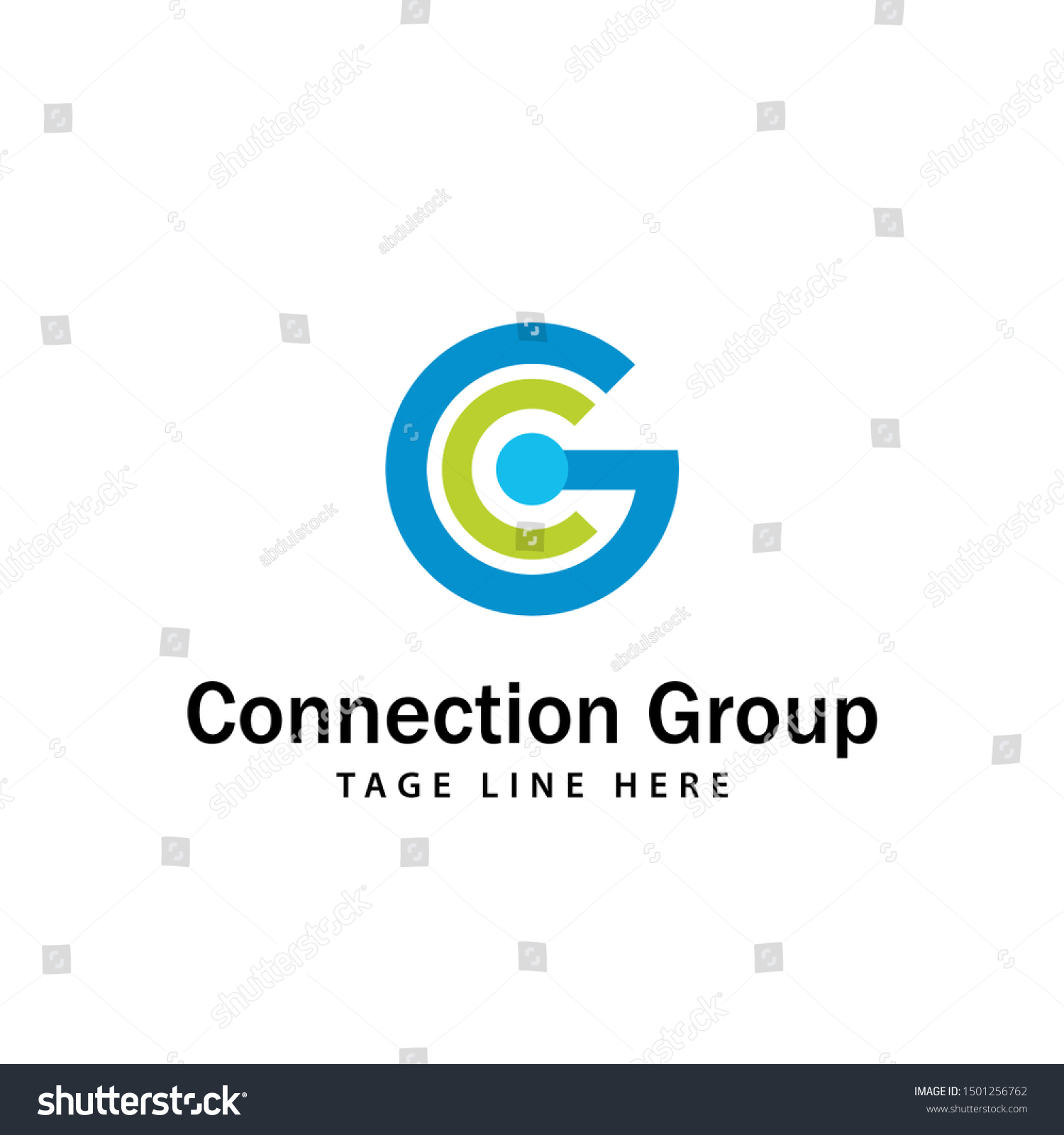 Connection Group Logo Design Template: vector de stock (libre de ...