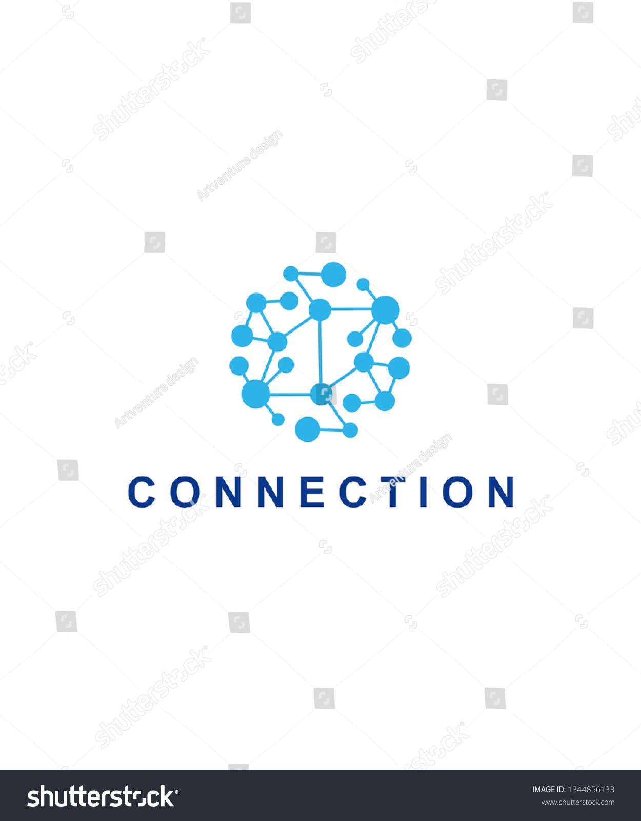 Connection Logo Design Stock Vector (Royalty Free) 1344856133 ...