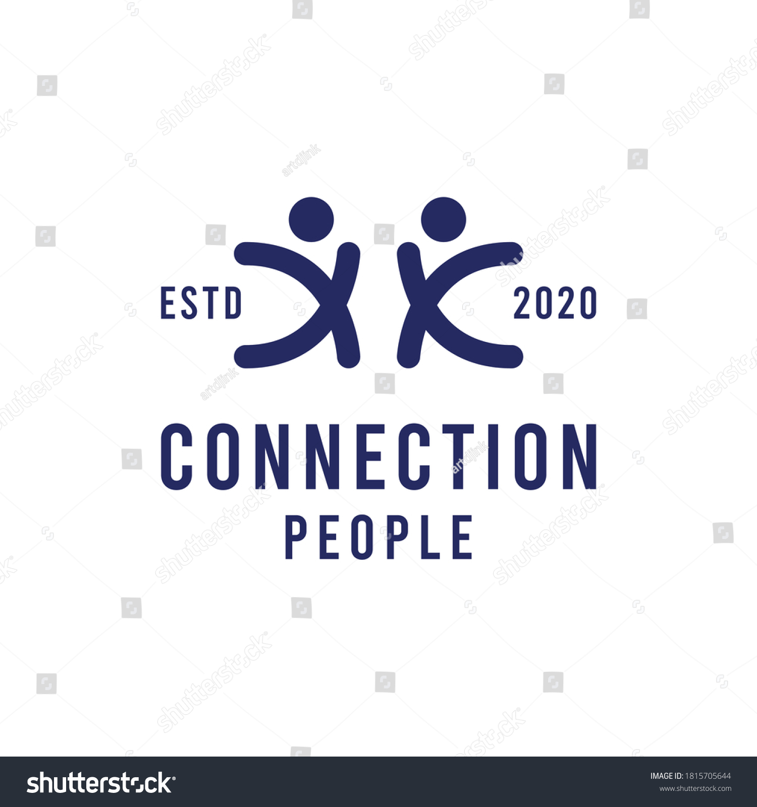 Connection People Logo Vector Design Stock Vector (Royalty Free ...