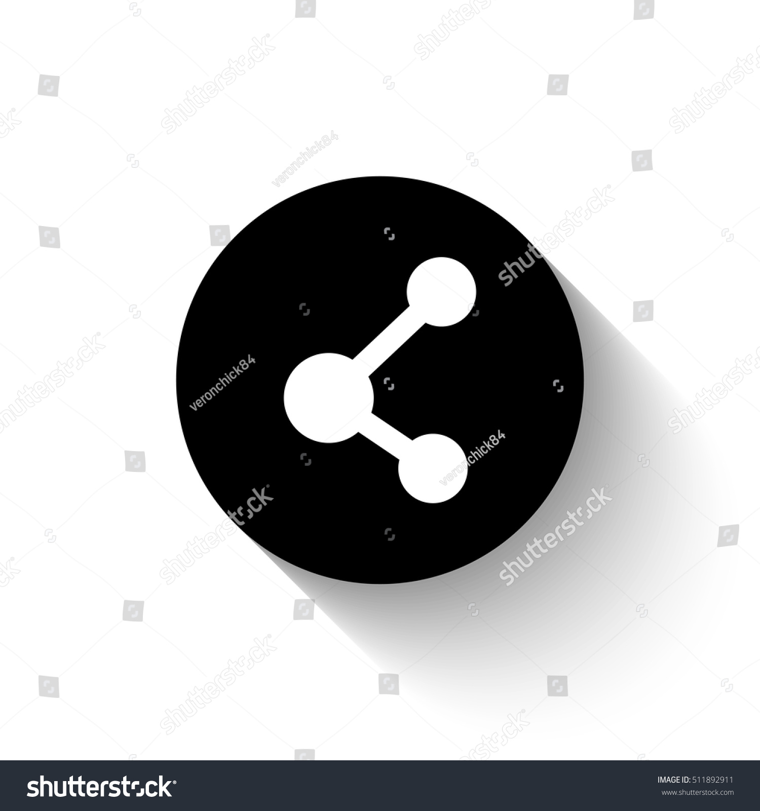 Connection White Vector Icon Shadow Stock Vector (Royalty Free) 511892911