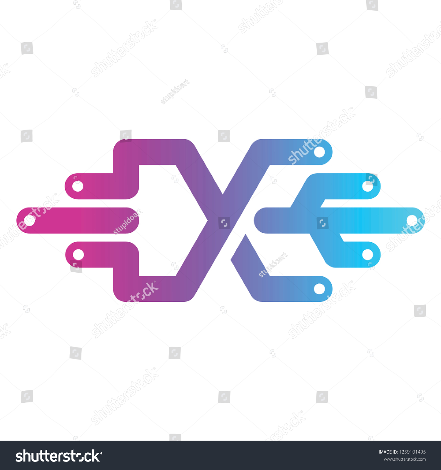 Connection Wire Logo Design Concept Design Stock Vector (Royalty Free ...