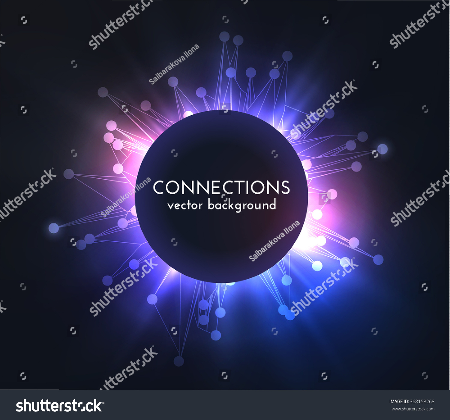 Connections Science Vector Background Concept Science Stock Vector ...