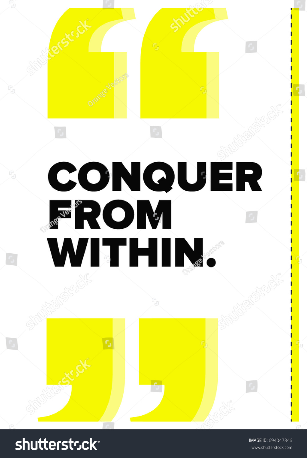 Conquer Within Motivational Quote Vector Poster: vector de stock (libre ...