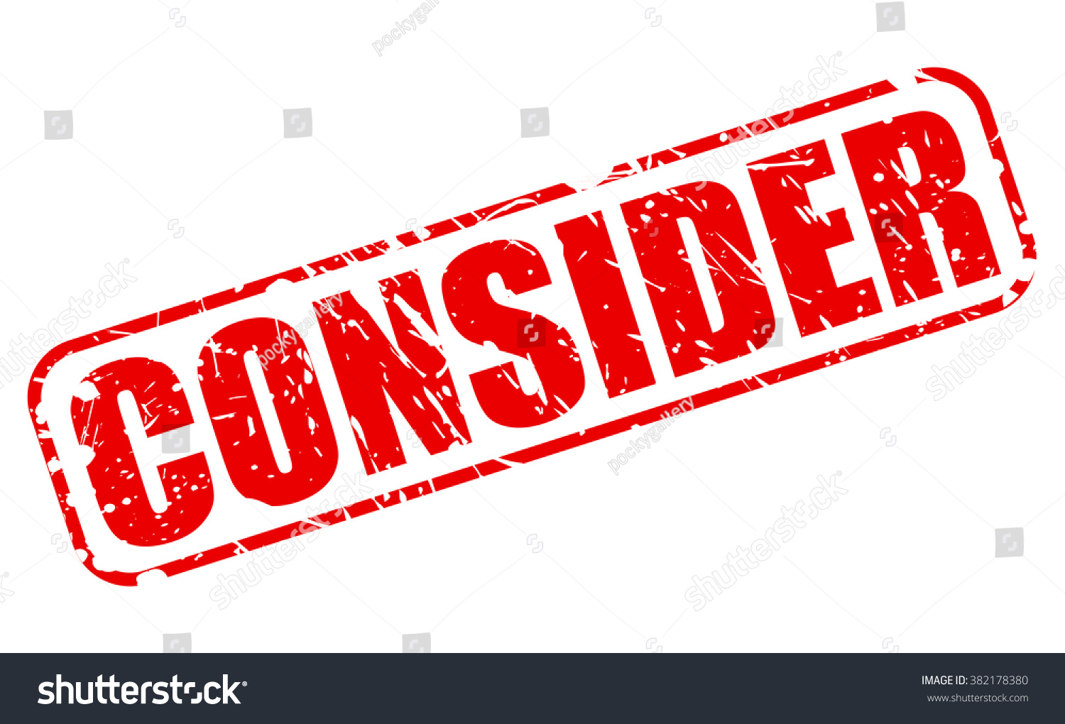 Consider Red Stamp Text On White Stock Vector (Royalty Free) 382178380 ...