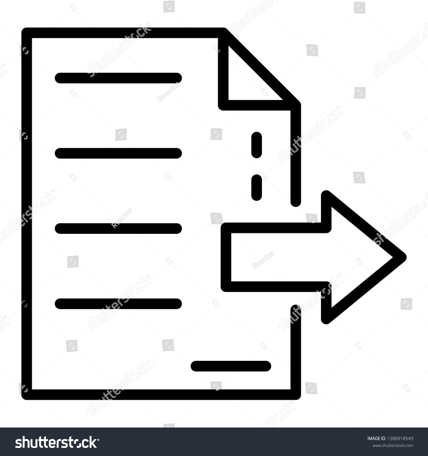 Consignment Note On Goods Icon Outline Stock Vector (Royalty Free ...