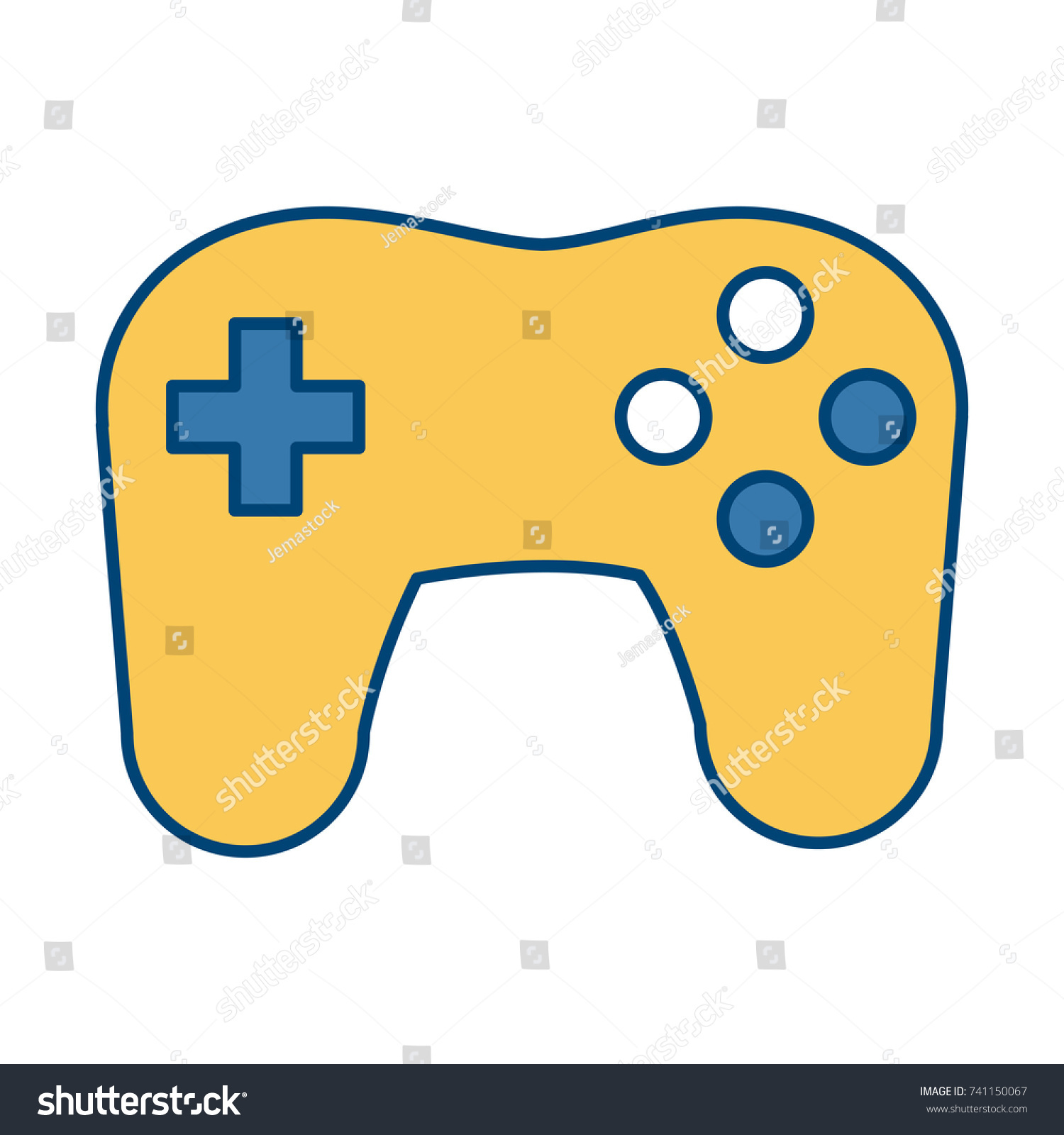Console Gamepad Symbol Stock Vector (Royalty Free) 741150067 | Shutterstock