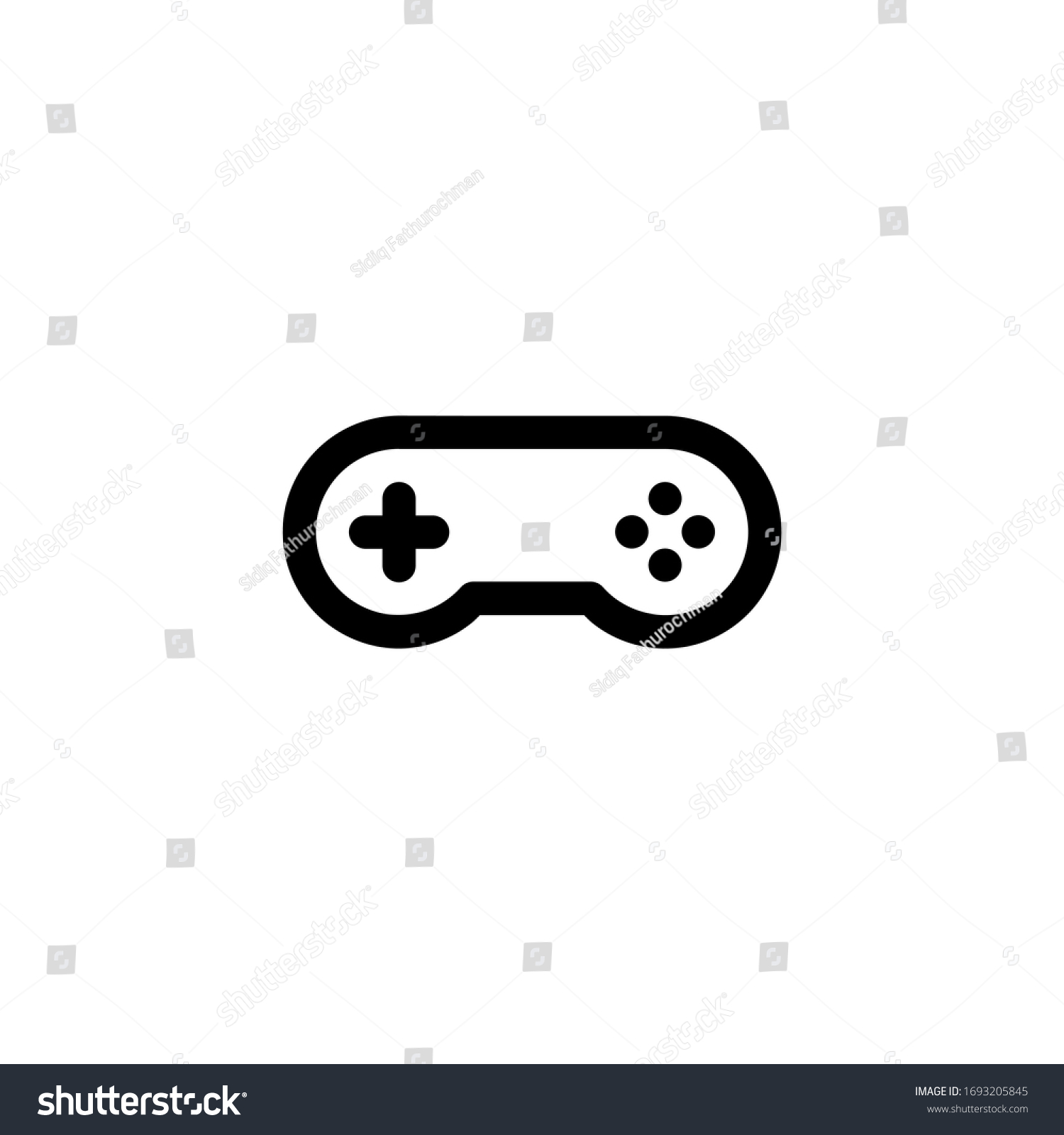 Console Joystick Controller Gaming Outline Icon Stock Vector (Royalty ...