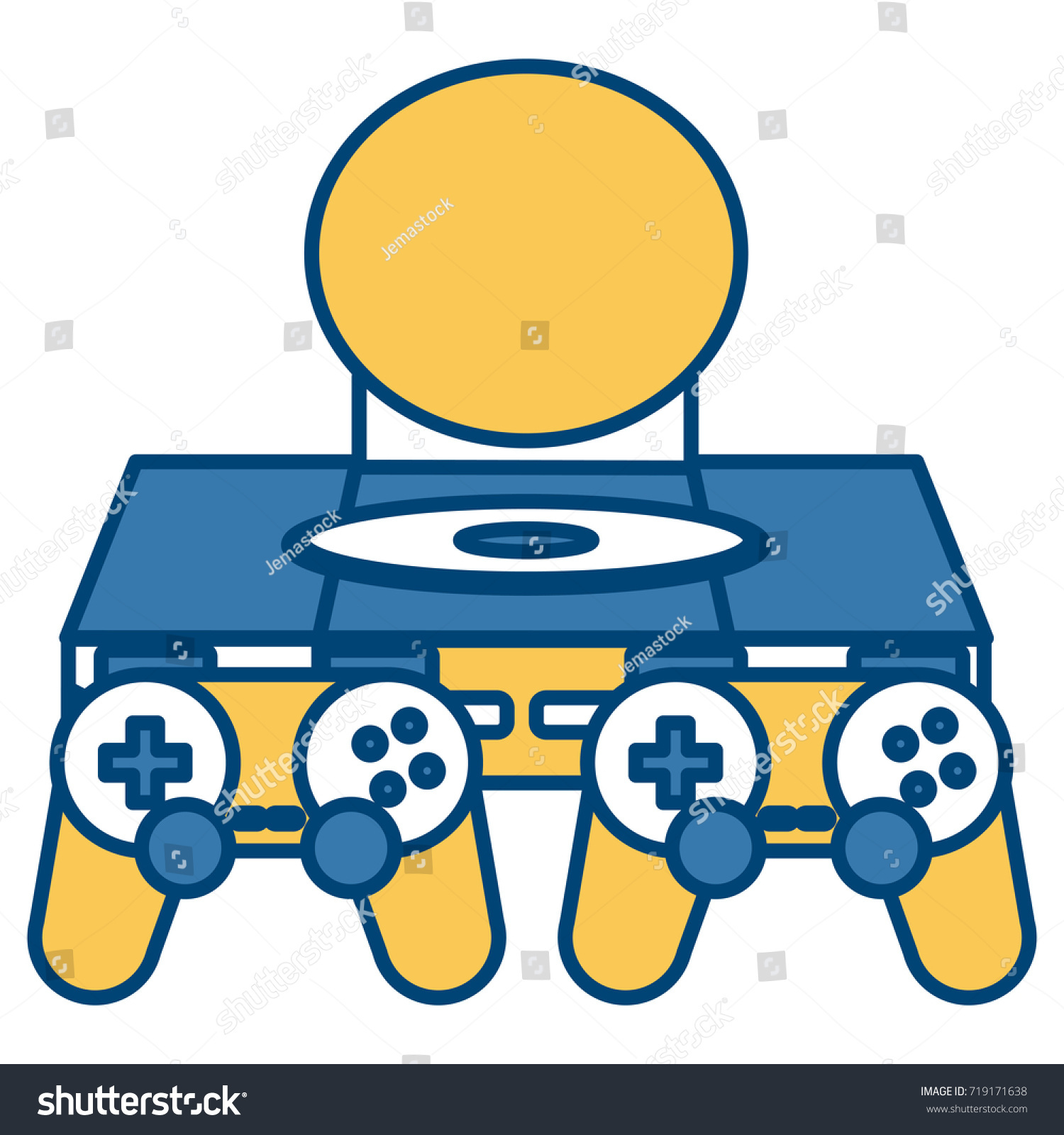 Console Videogame Isolated Stock Vector (Royalty Free) 719171638 ...