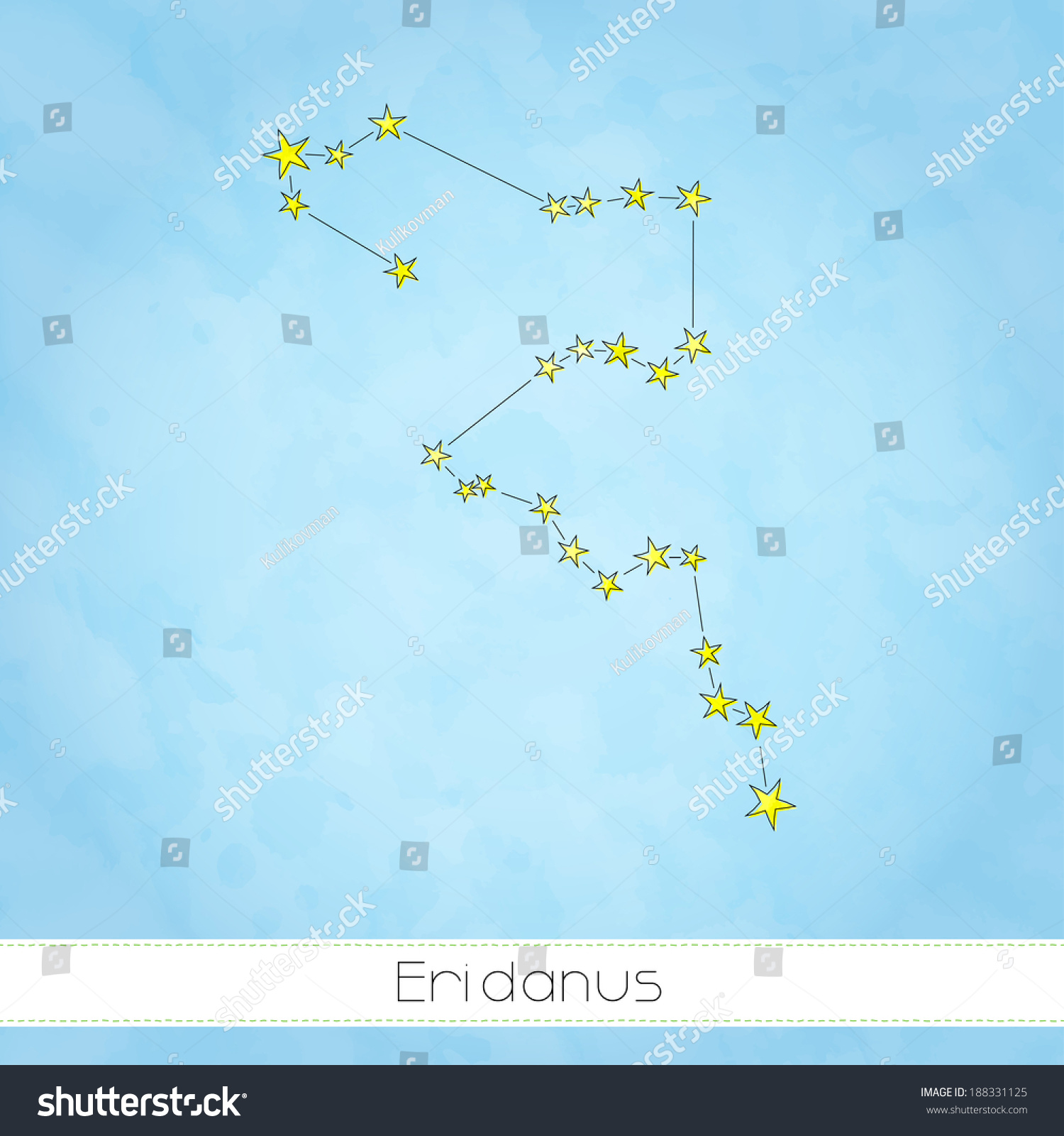 Constellation Eridanus Stock Vector (Royalty Free) 188331125 | Shutterstock