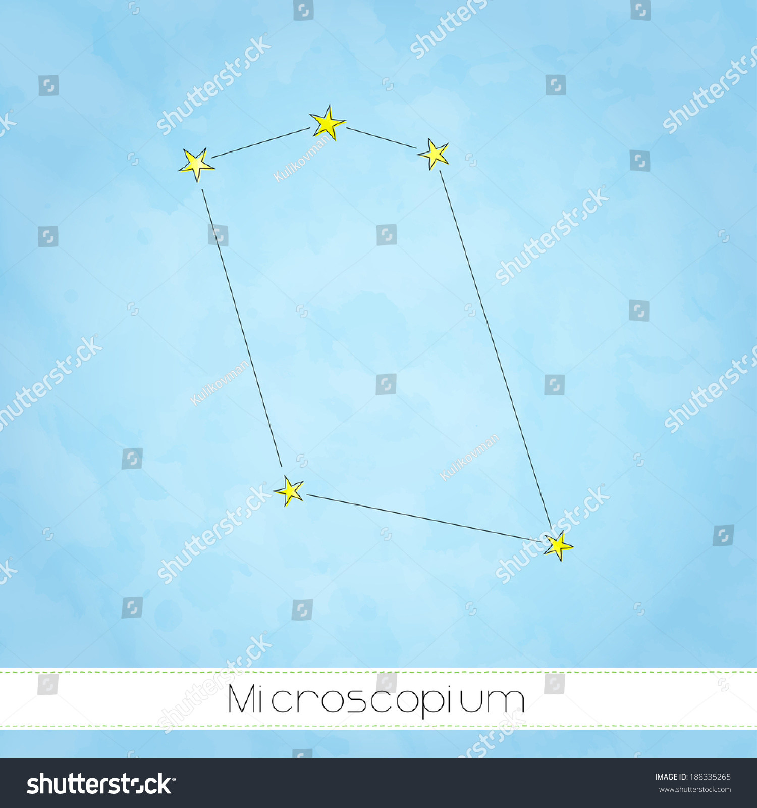 Constellation Microscopium Stock Vector (Royalty Free) 188335265 ...