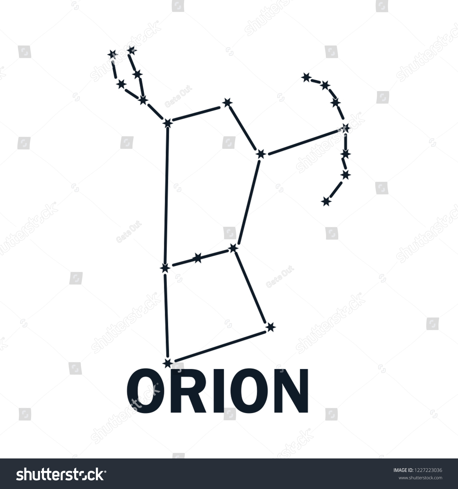 Constellation Orion Icon Vector Logo Template: vector de stock (libre ...
