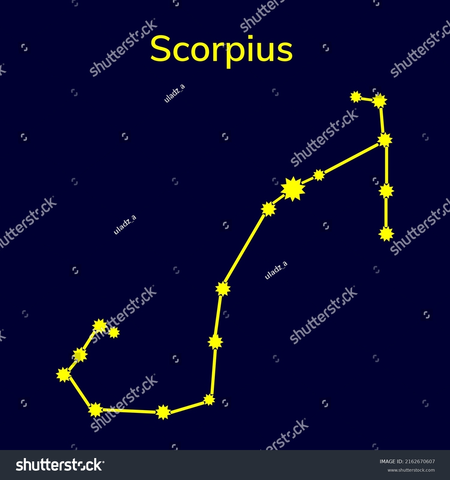 Constellation Scorpius On Blue Background Stock Vector (Royalty Free ...