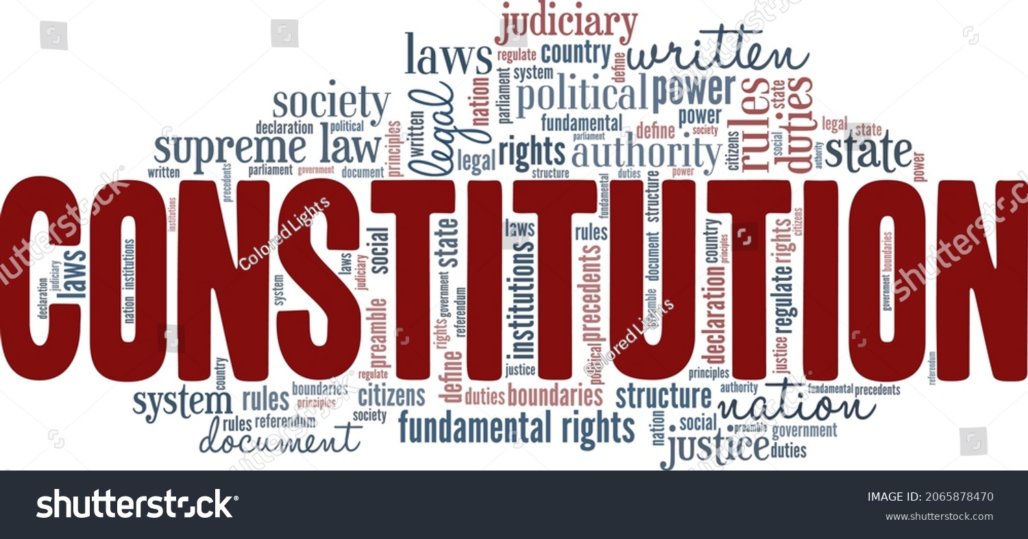 Constitution Vector Illustration Word Cloud Isolated Stock Vector ...