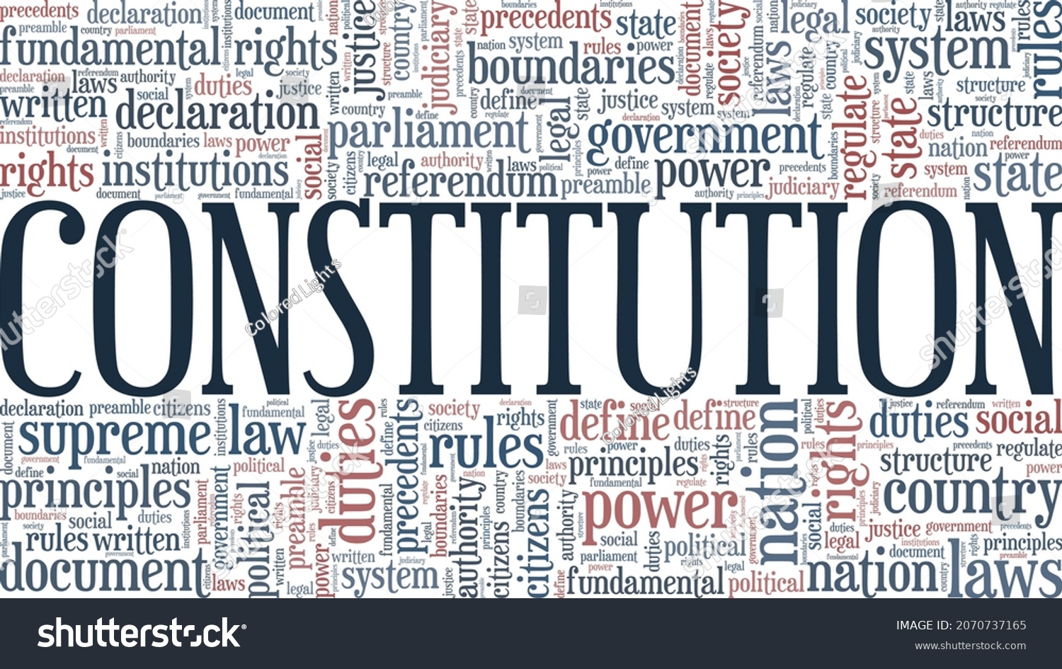 Constitution Vector Illustration Word Cloud Isolated Stock Vector ...