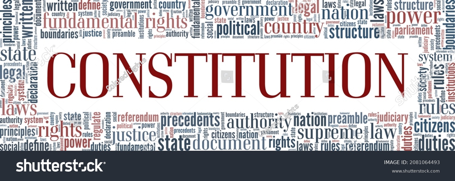 Constitution Vector Illustration Word Cloud Isolated Stock Vector ...