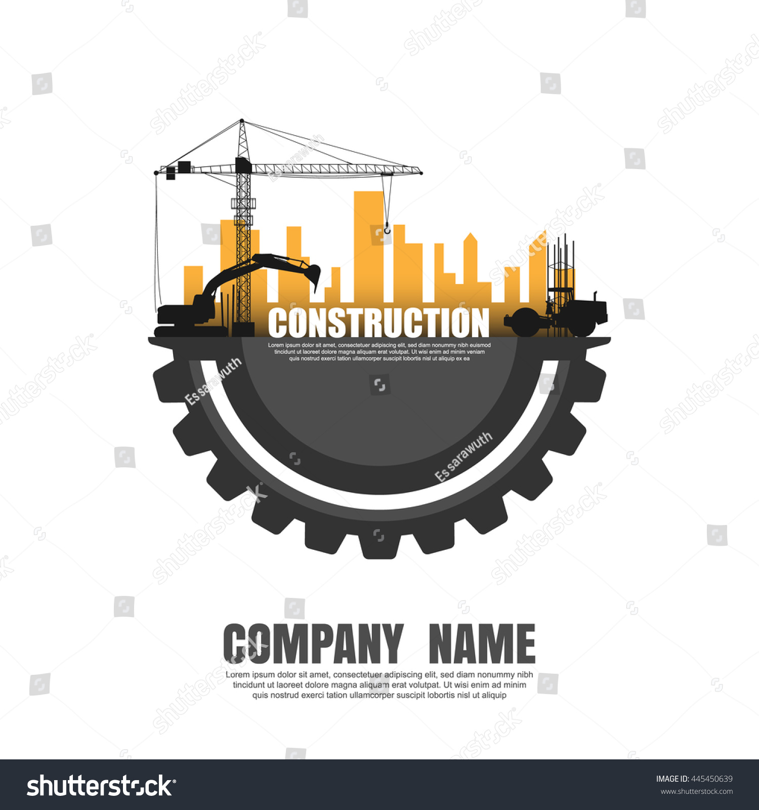 Construct Building Logo Vector Stock Vector (Royalty Free) 445450639 ...