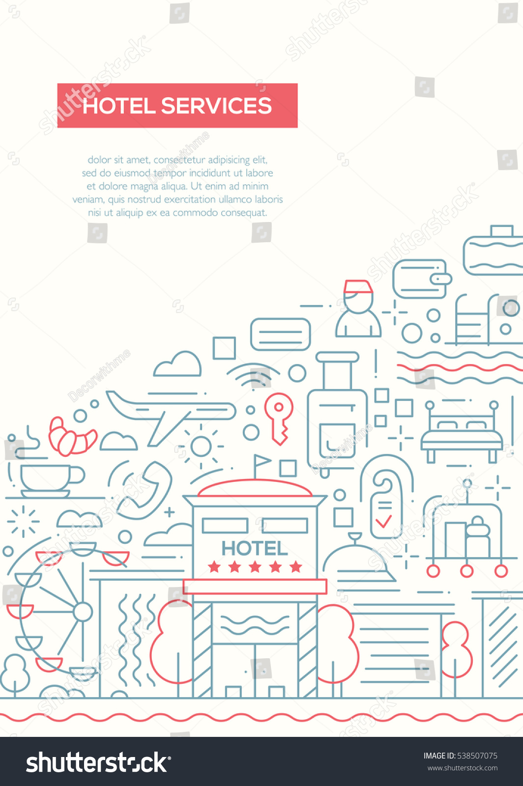 Constructing Vector Line Design Brochure Poster: vector de stock (libre ...