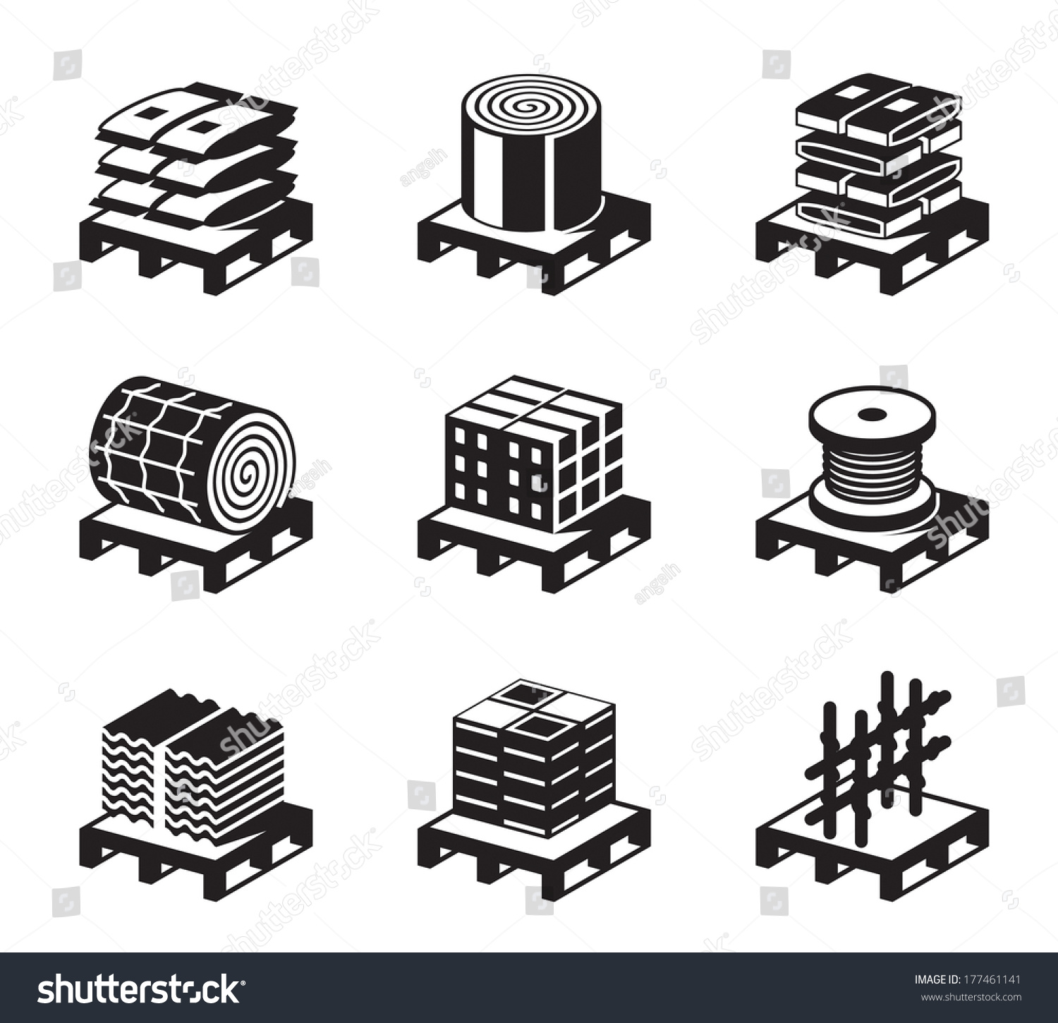 Construction Building Materials Vector Illustration Stock Vector ...