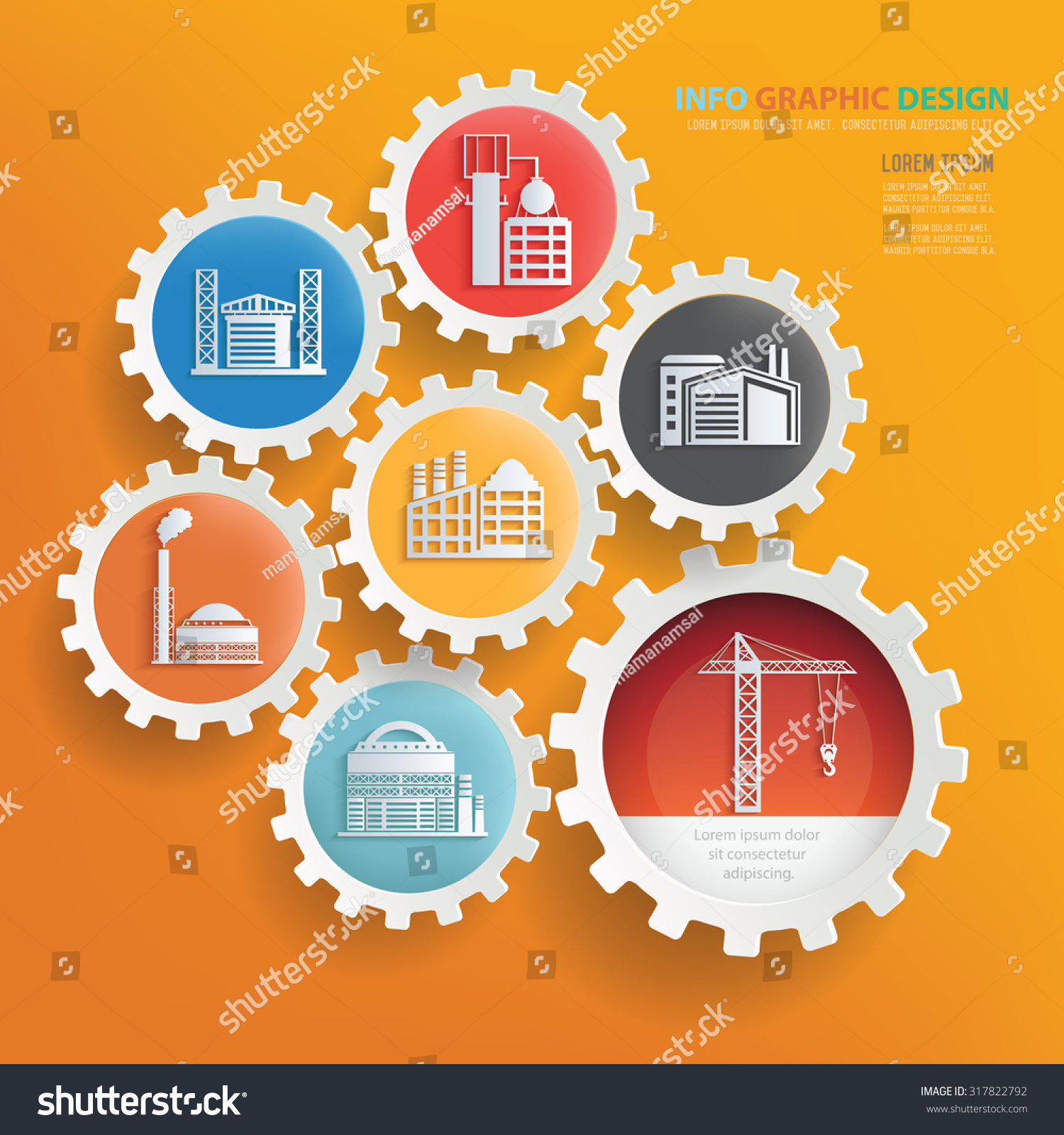 Construction Industry Infographic Designclean Vector Stock Vector ...