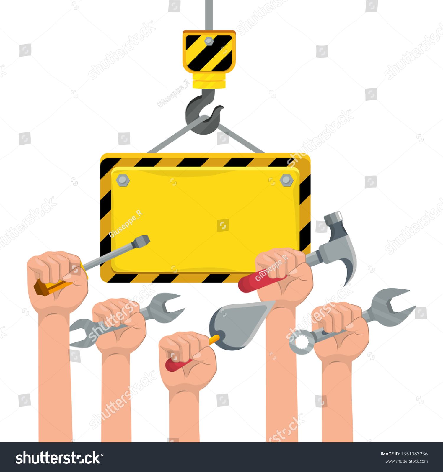 Construction Architectural Cartoon Stock Vector (Royalty Free ...
