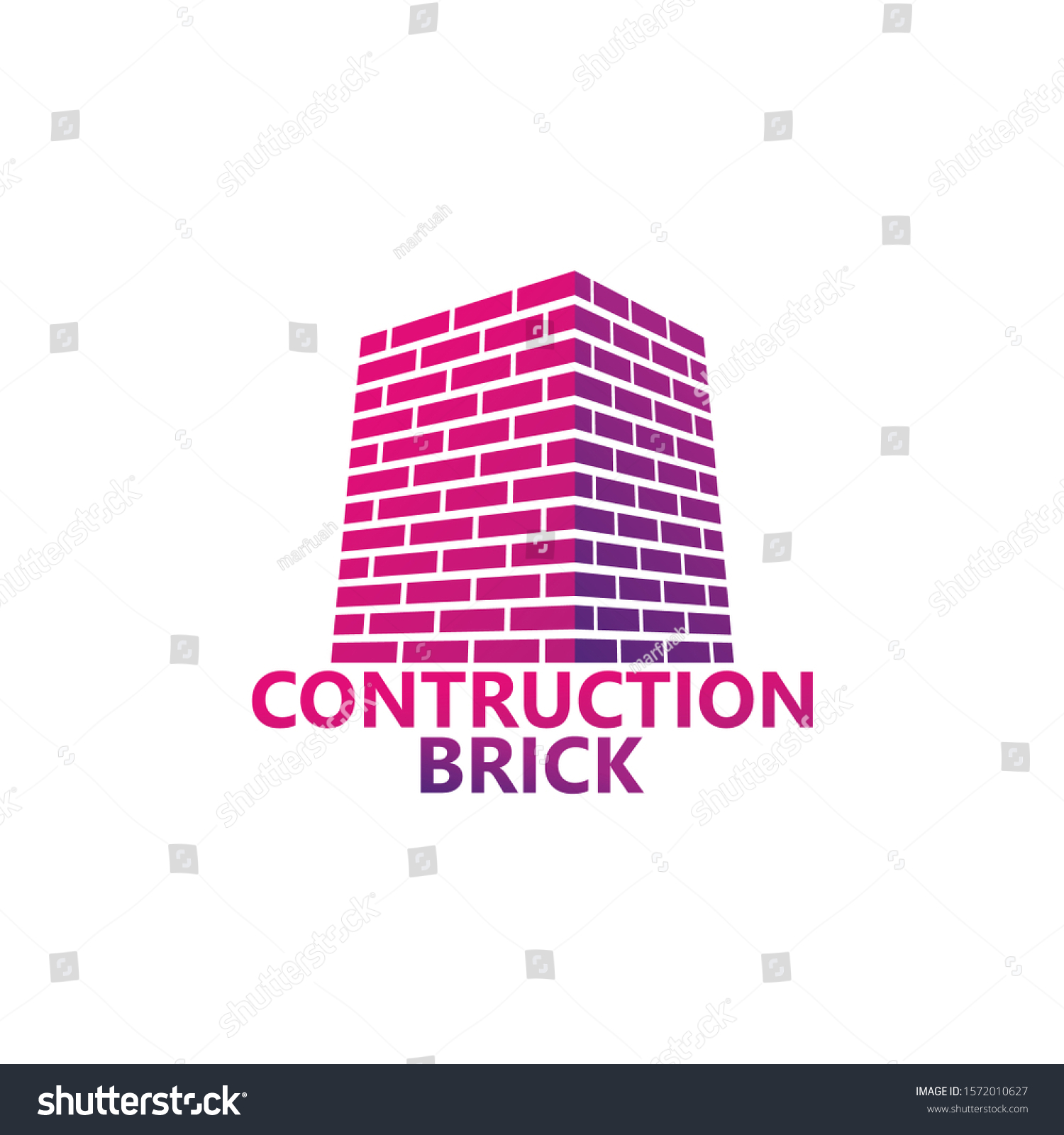 Construction Brick Logo Template Design Stock Vector (Royalty Free ...