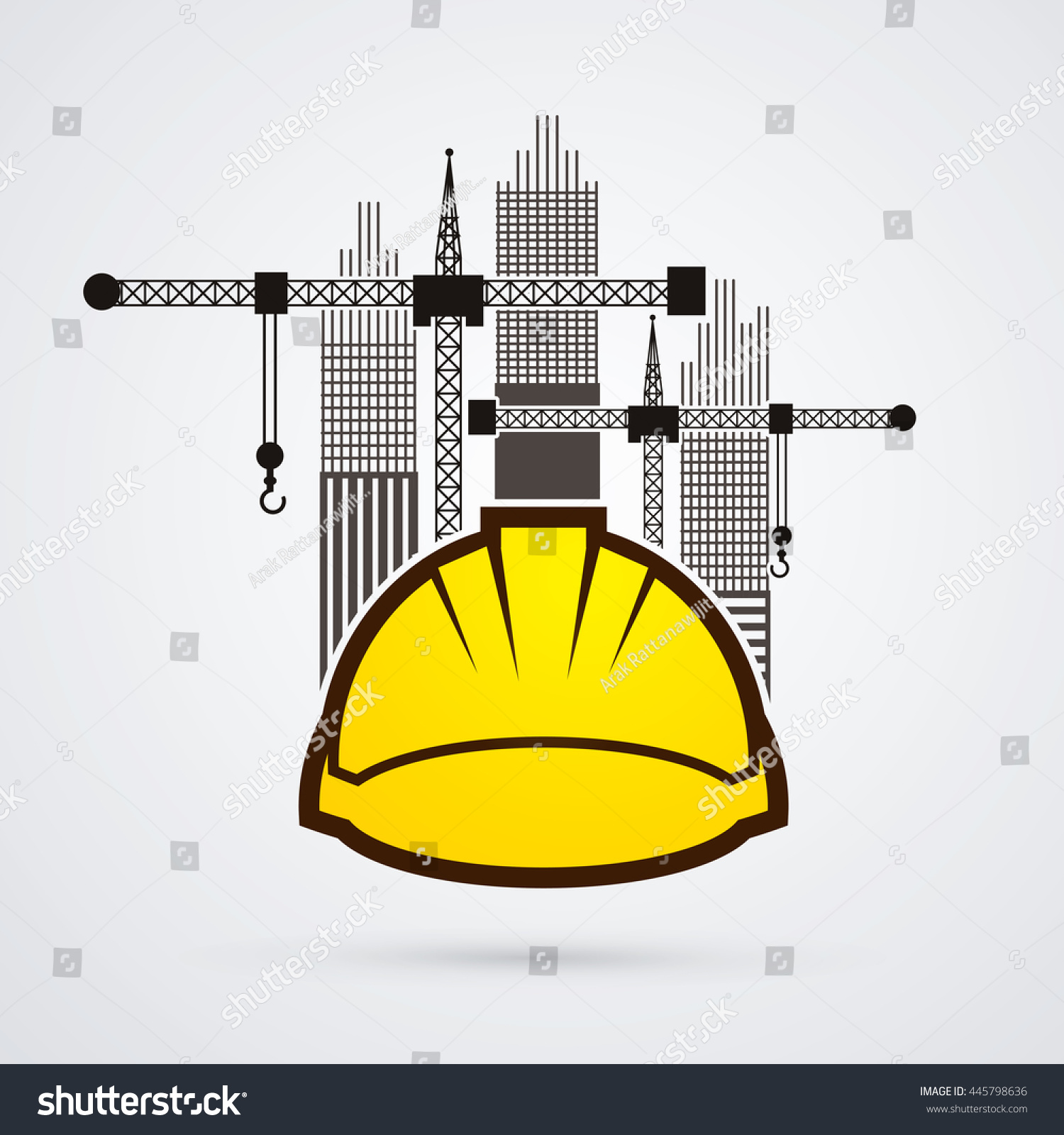 Construction Building Industry Graphic Vector Stock Vector (Royalty ...
