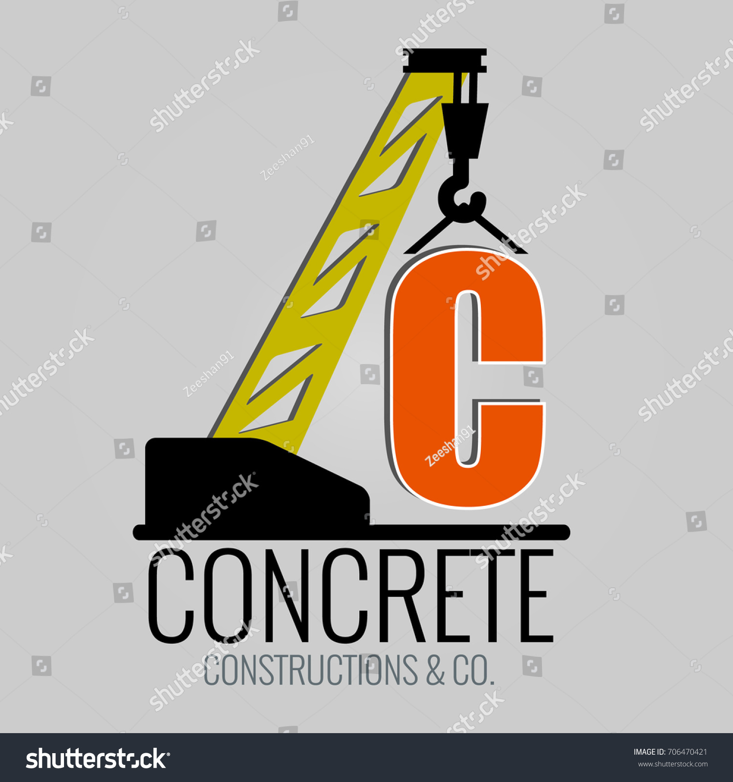 Construction Company Logo Design Stock Vector (Royalty Free) 706470421 ...
