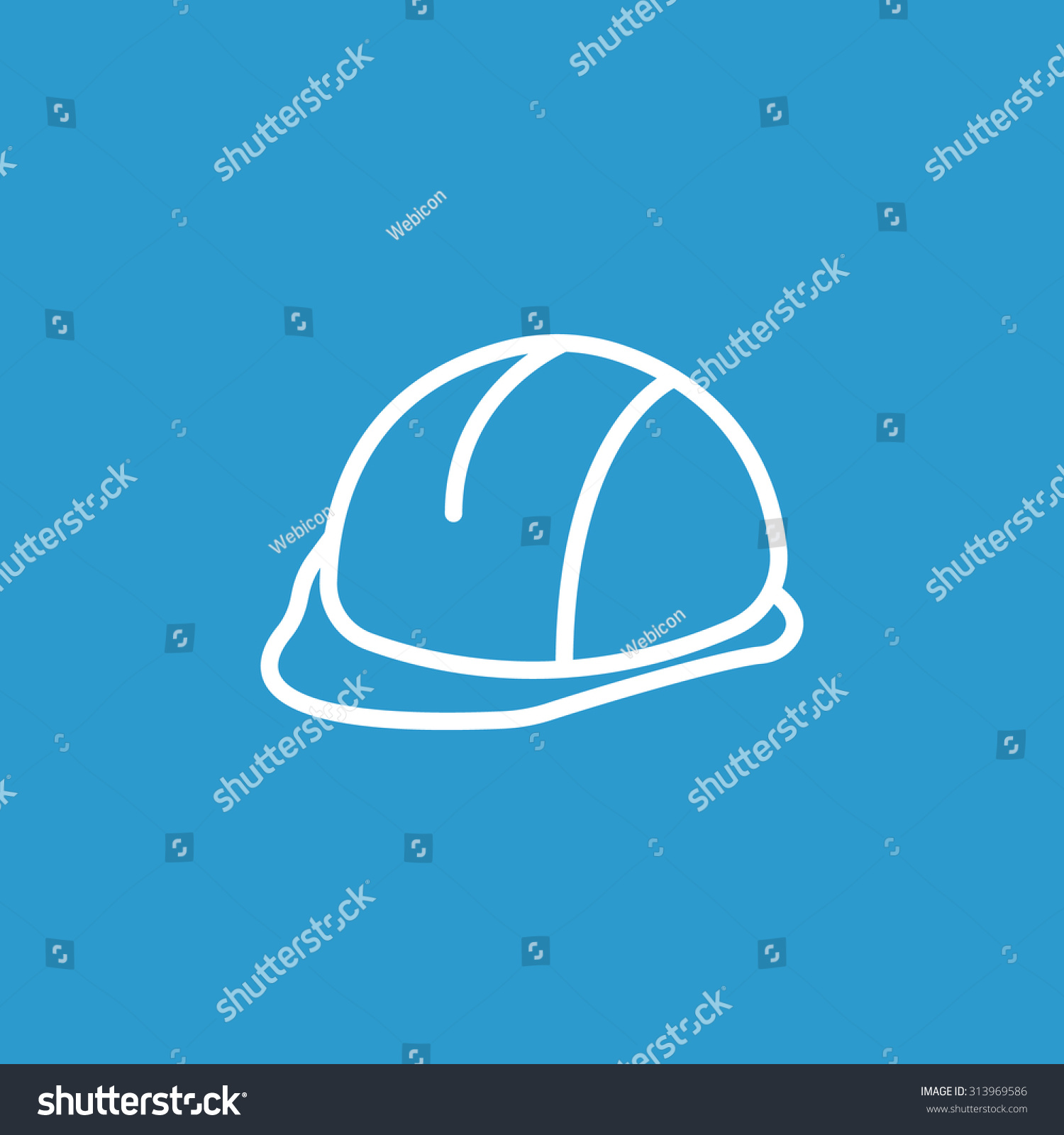 Construction Helmet Icon Stock Vector (Royalty Free) 313969586