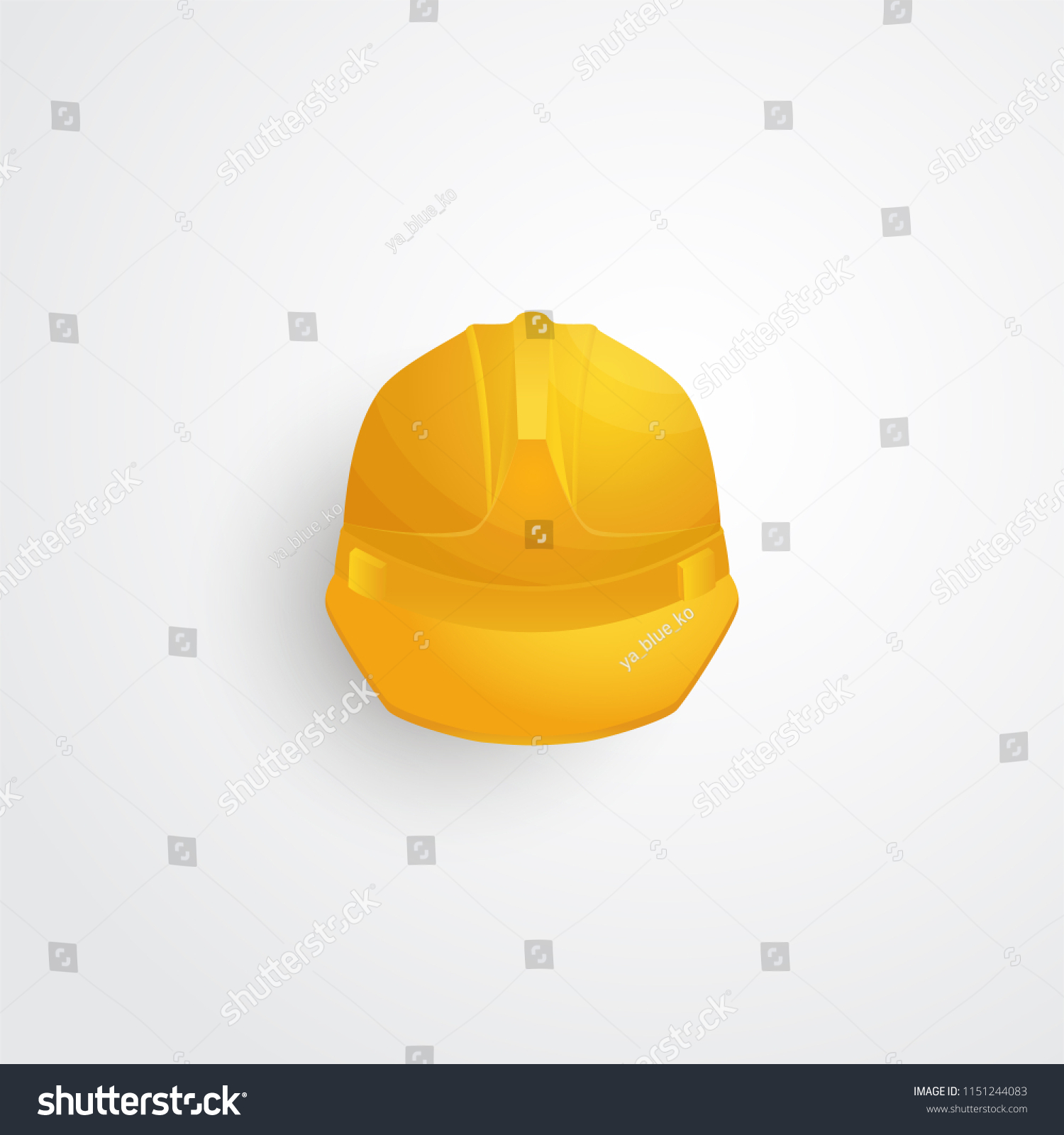 Construction Helmet Isolated Vector Illustration Stock Vector (Royalty ...