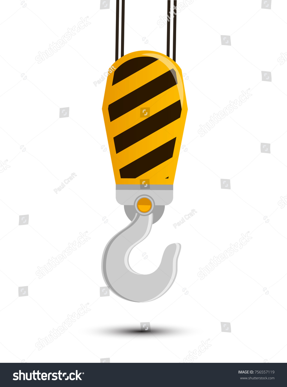 Construction Industrial Heavy Crane Hook Vector Stock Vector (Royalty ...