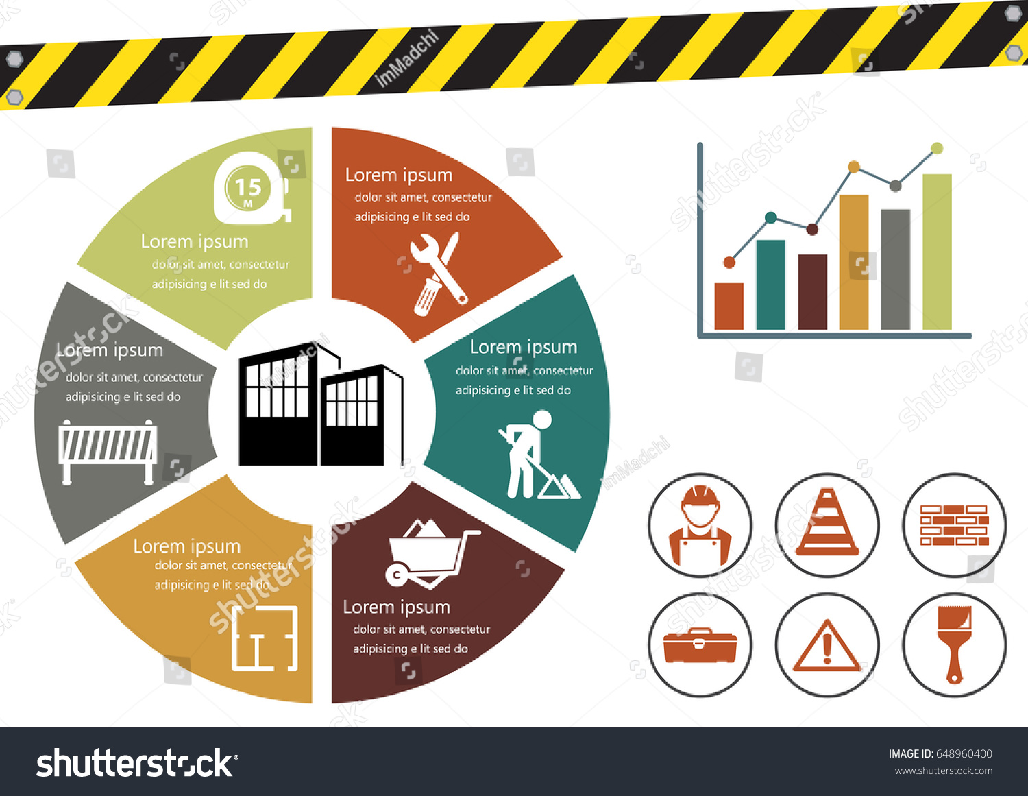 Construction Infographic Design Vector Illustration Stock Vector ...