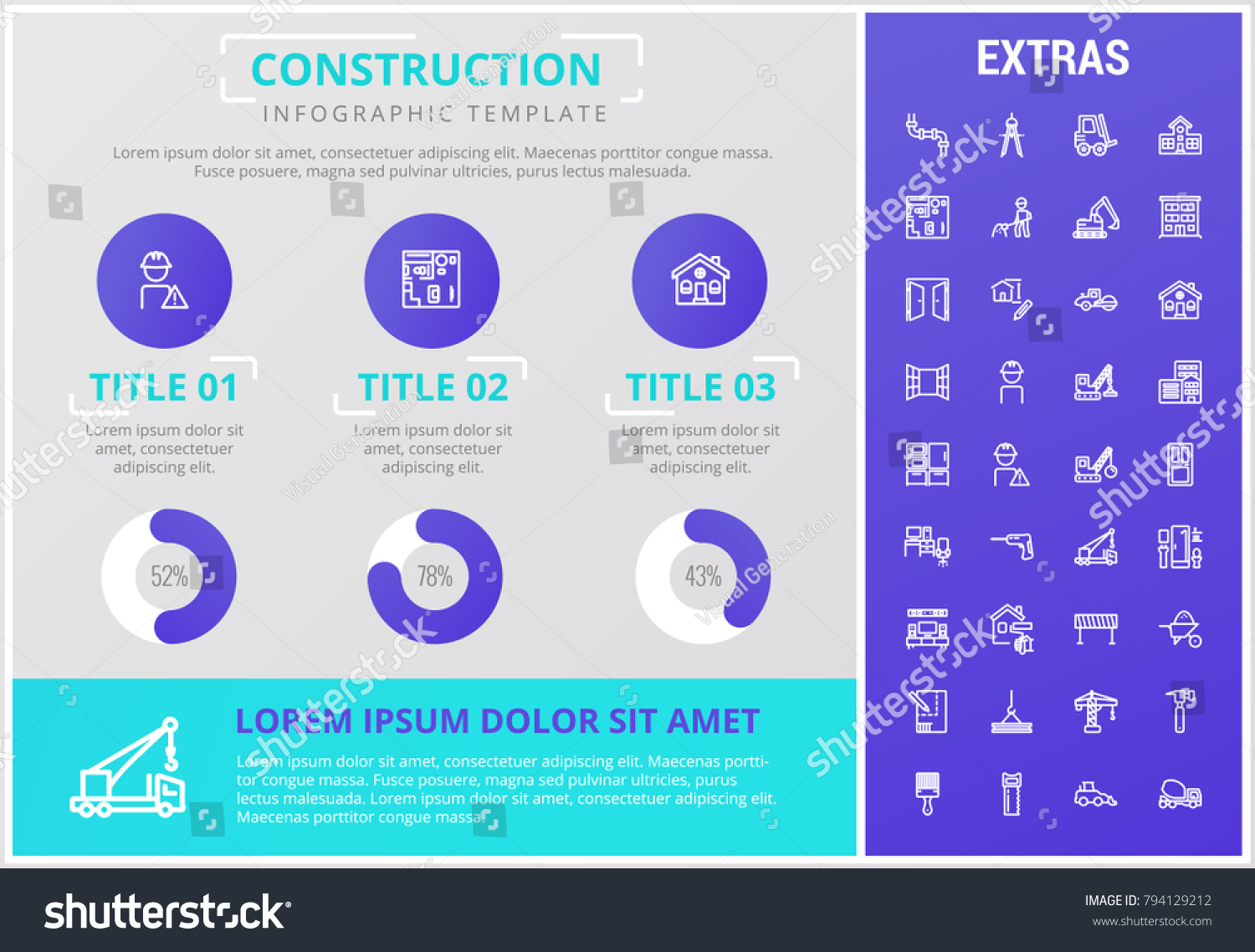 Construction Infographic Template Elements Icons Infograph Stock Vector ...