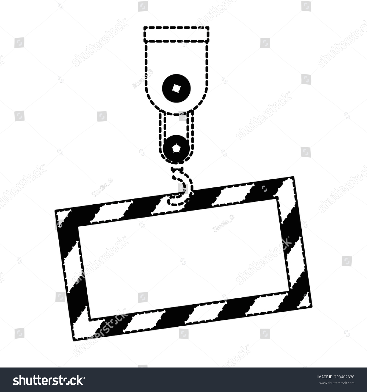 Construction Label Hanging Crane Stock Vector (Royalty Free) 793402876