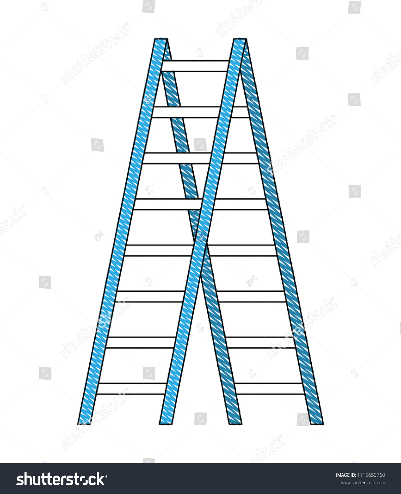 Construction Ladder Isolated Icon Stock Vector (Royalty Free) 1115653760
