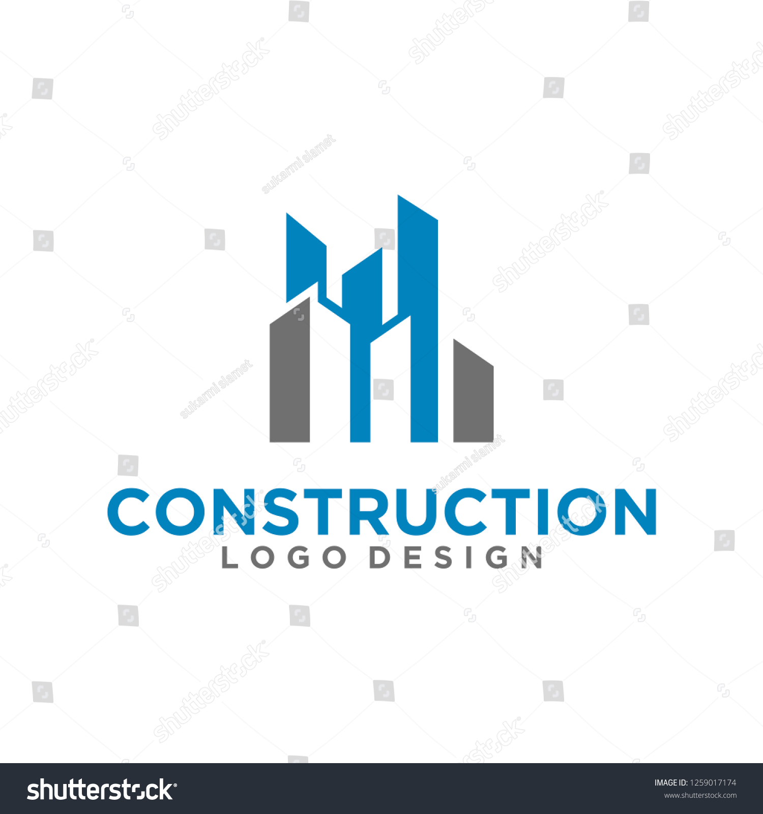 Vektor Stok Construction Logo Building Logo Design Logo (Tanpa Royalti ...