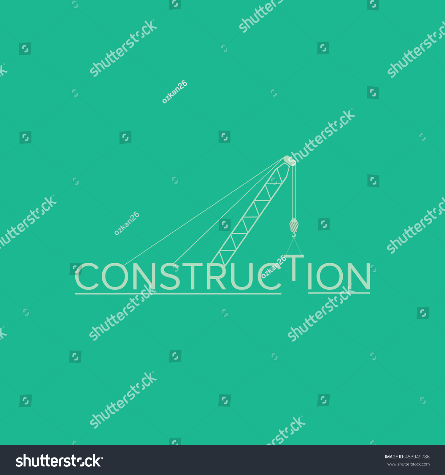 Construction Logo Design Green Background Stock Vector (Royalty Free ...