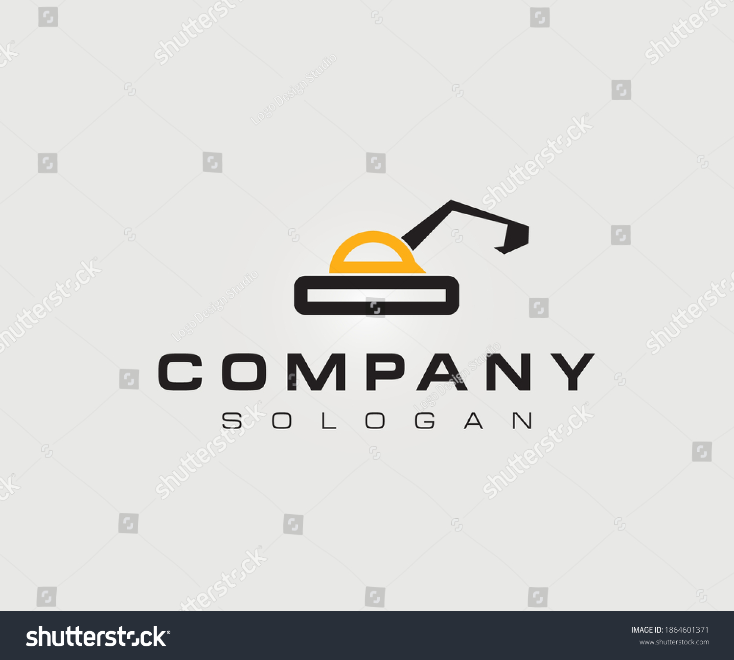 Construction Machinery Logo Design Idea Stock Vector (Royalty Free ...