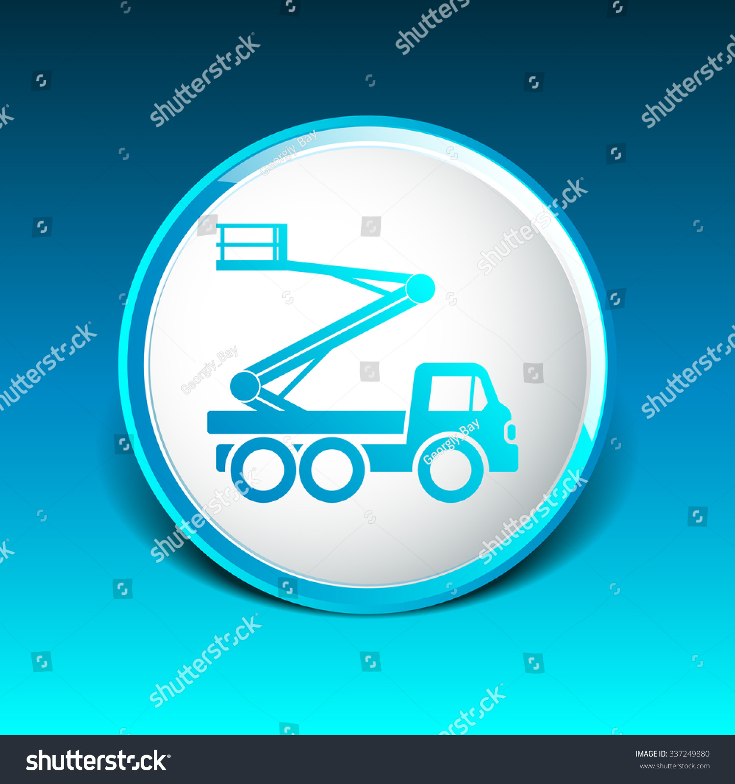 Construction Machines Icon Vector Button Logo Stock Vector (Royalty ...