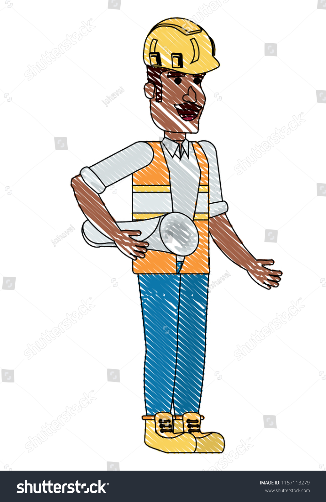 Construction Man Design Stock Vector (Royalty Free) 1157113279 ...
