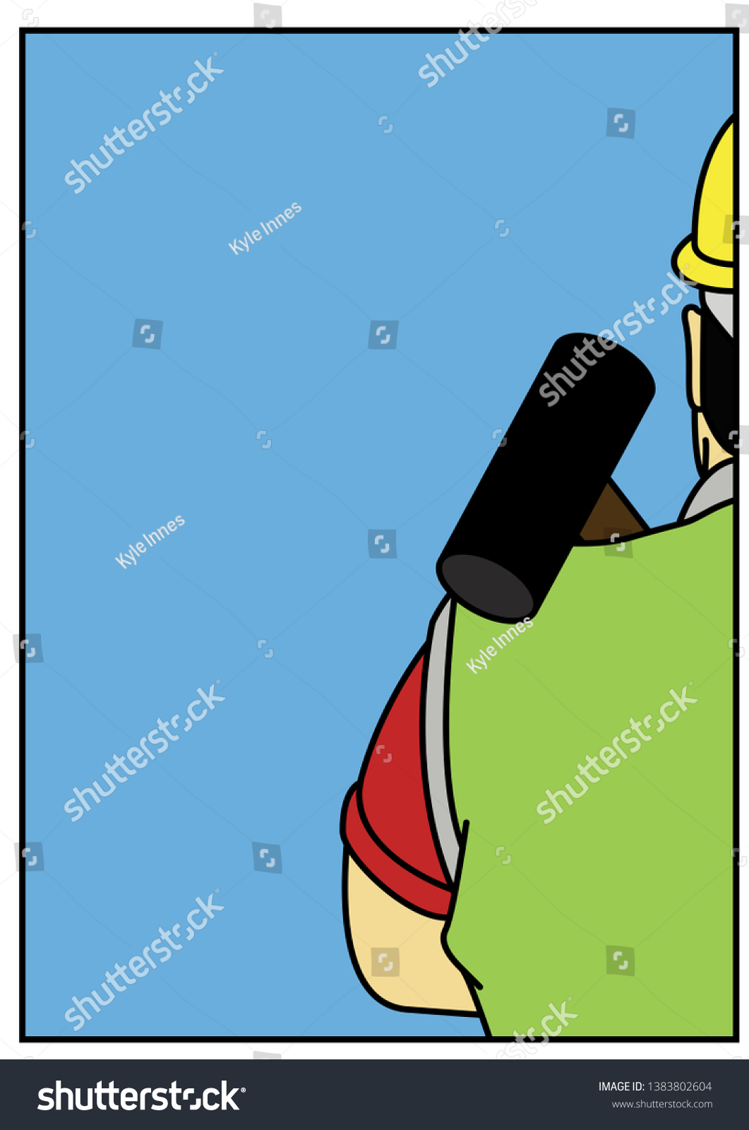Construction Man Holding Sledge Hammer Over Stock Vector (Royalty Free ...